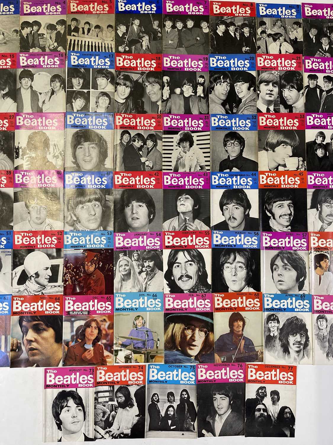 Lot 396 - THE BEATLES - FULL SET OF ORIGINAL MONTHLY