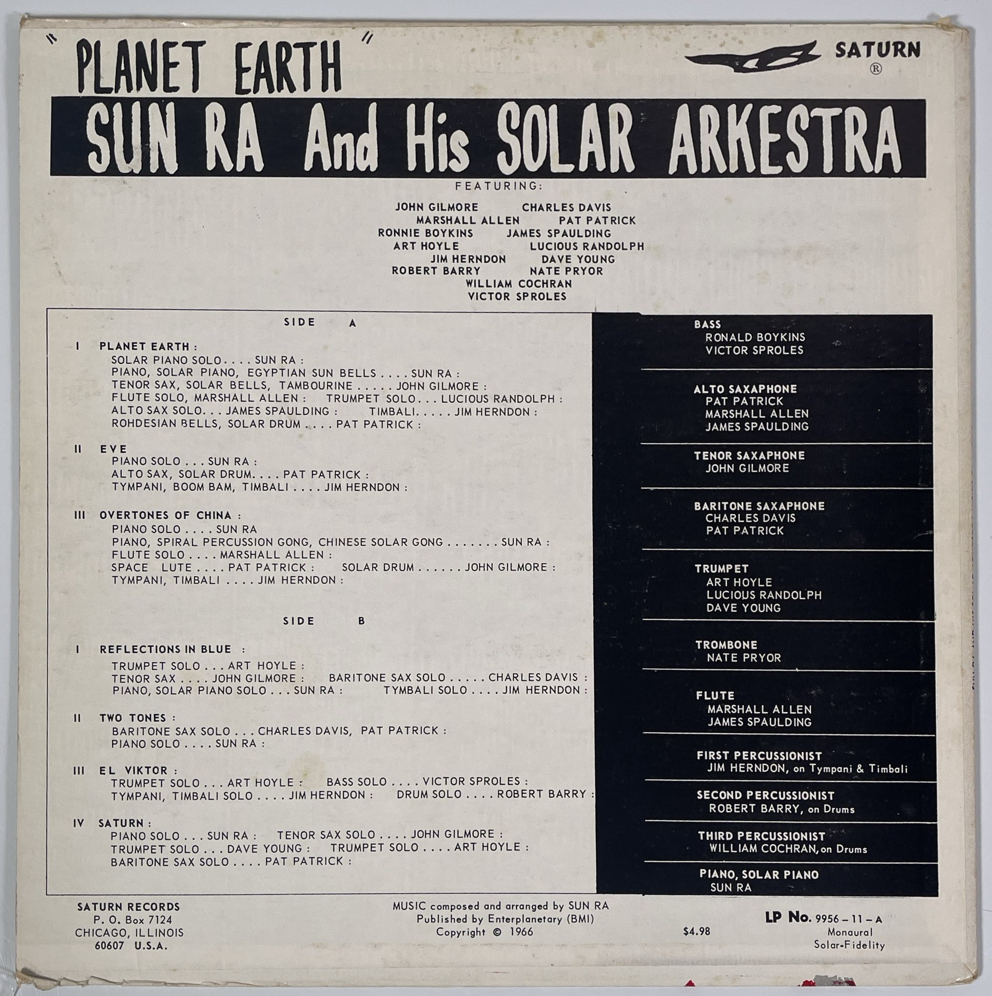 Lot 31 - SUN RA AND HIS SOLAR ARKESTRA - VISTS PLANET