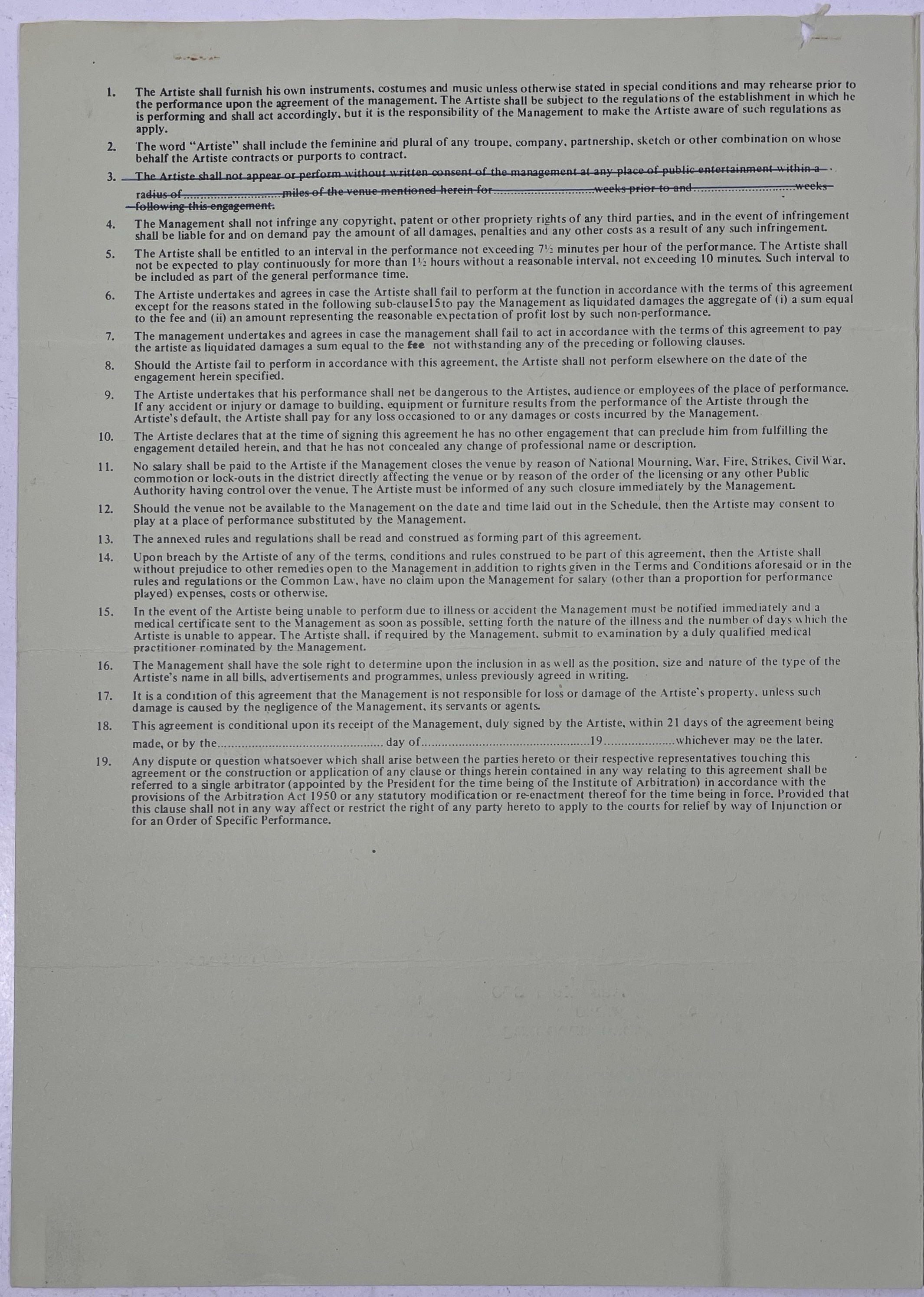 Lot 475 - NEW ORDER - ROB GRETTON SIGNED CONTRACT.