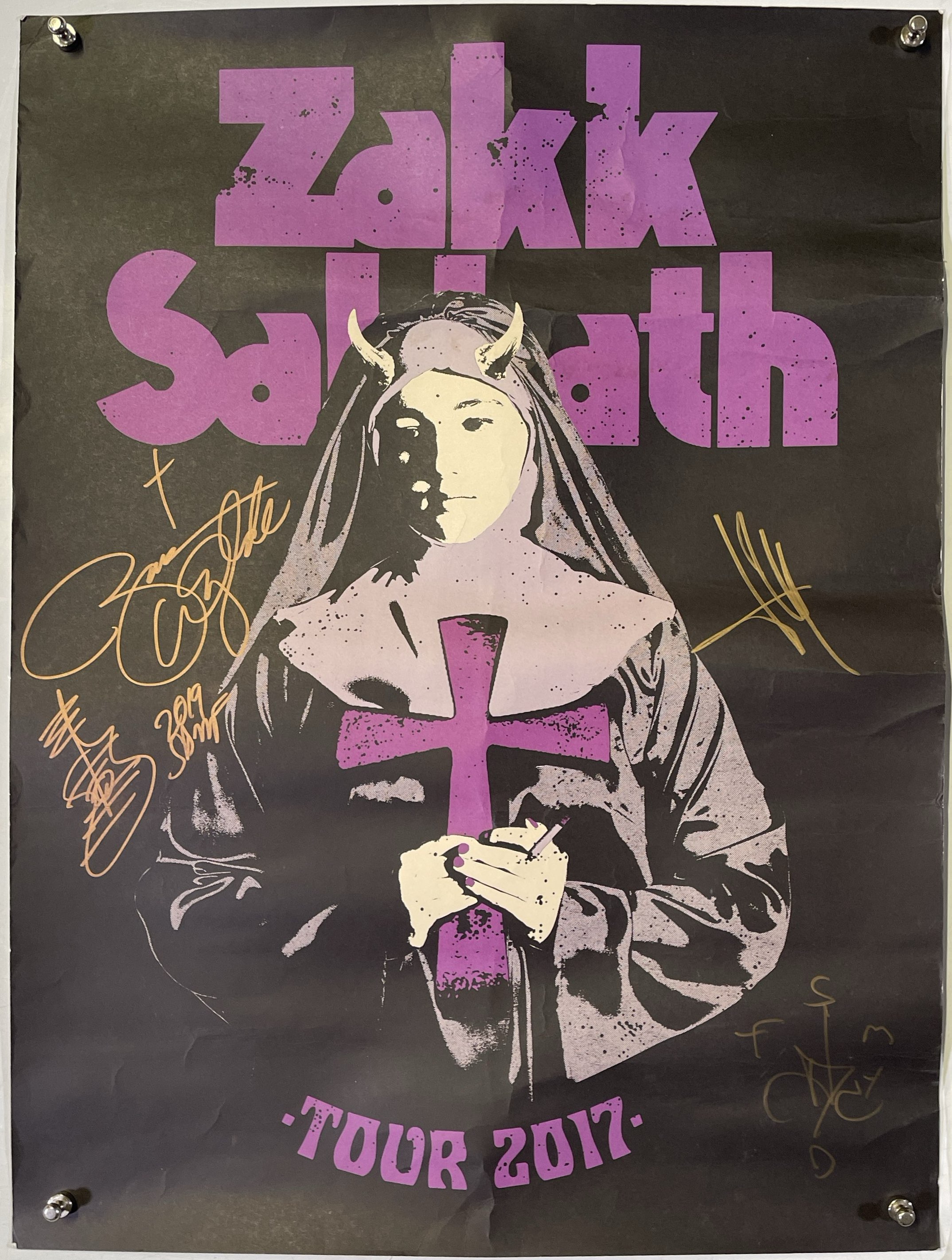Lot 305 - ZAKK SABBATH - SIGNED POSTERS.