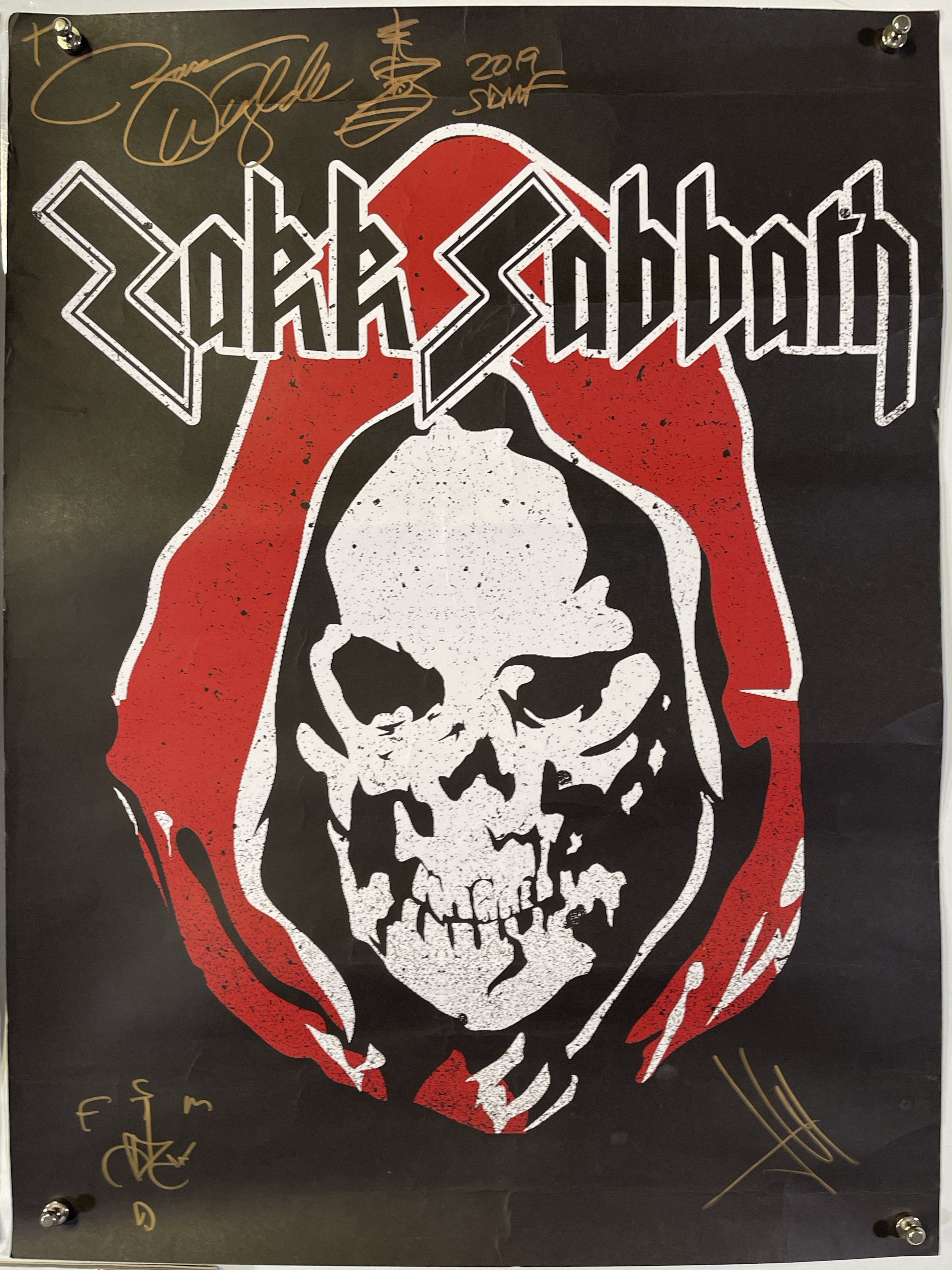 Lot 305 - ZAKK SABBATH - SIGNED POSTERS.
