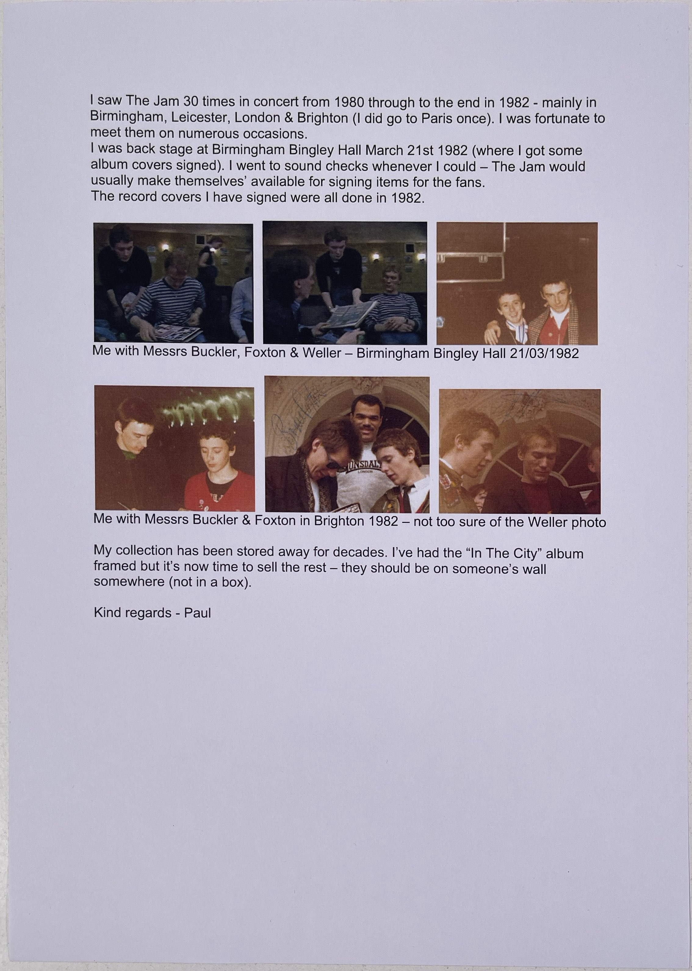 Lot 463 - THE JAM - FULLY SIGNED COPY OF ALL MOD CONS.