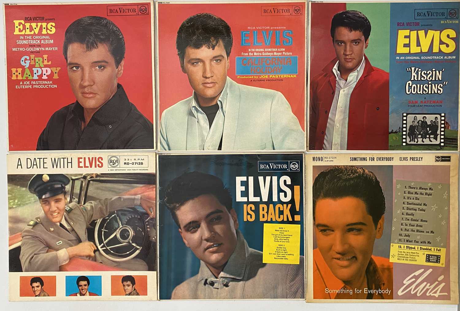 Lot 968 - ELVIS PRESLEY - UK STUDIO LP PACK (RED SPOT
