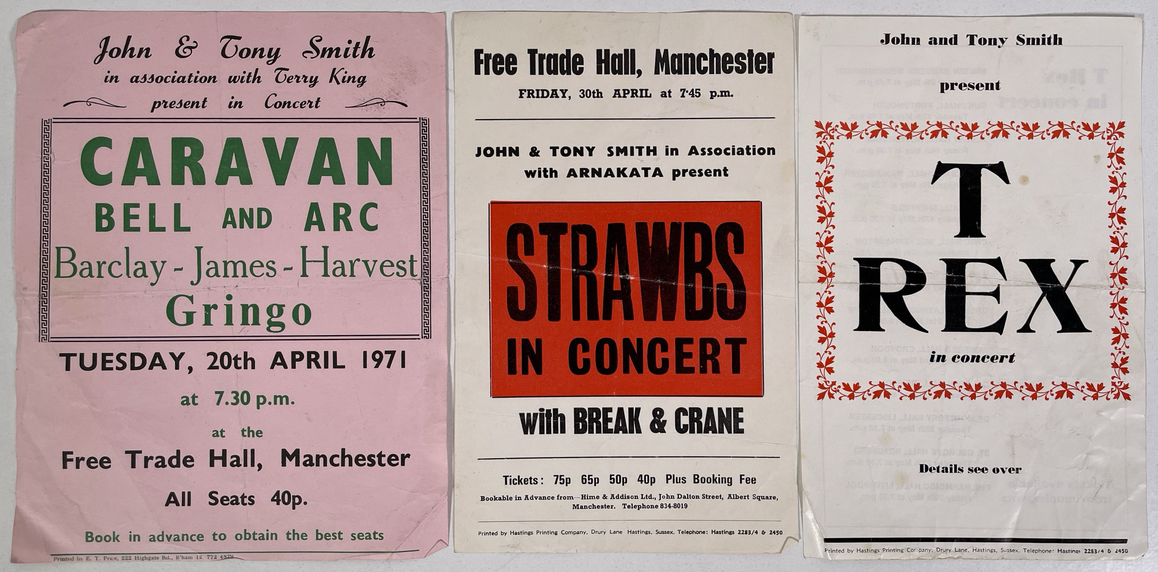 Lot 130 - 1970S HANDBILLS / FLYERS INC T REX.