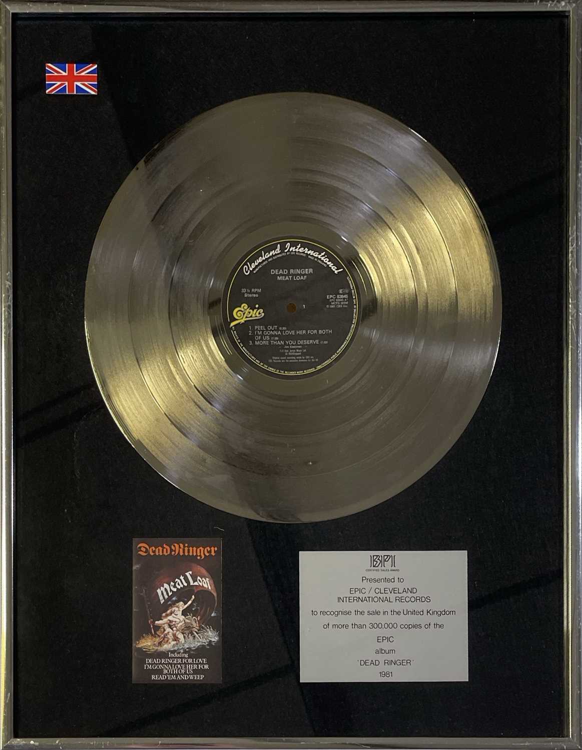 Lot 333 - MEAT LOAF - OFFICIAL BPI PLATINUM DISC