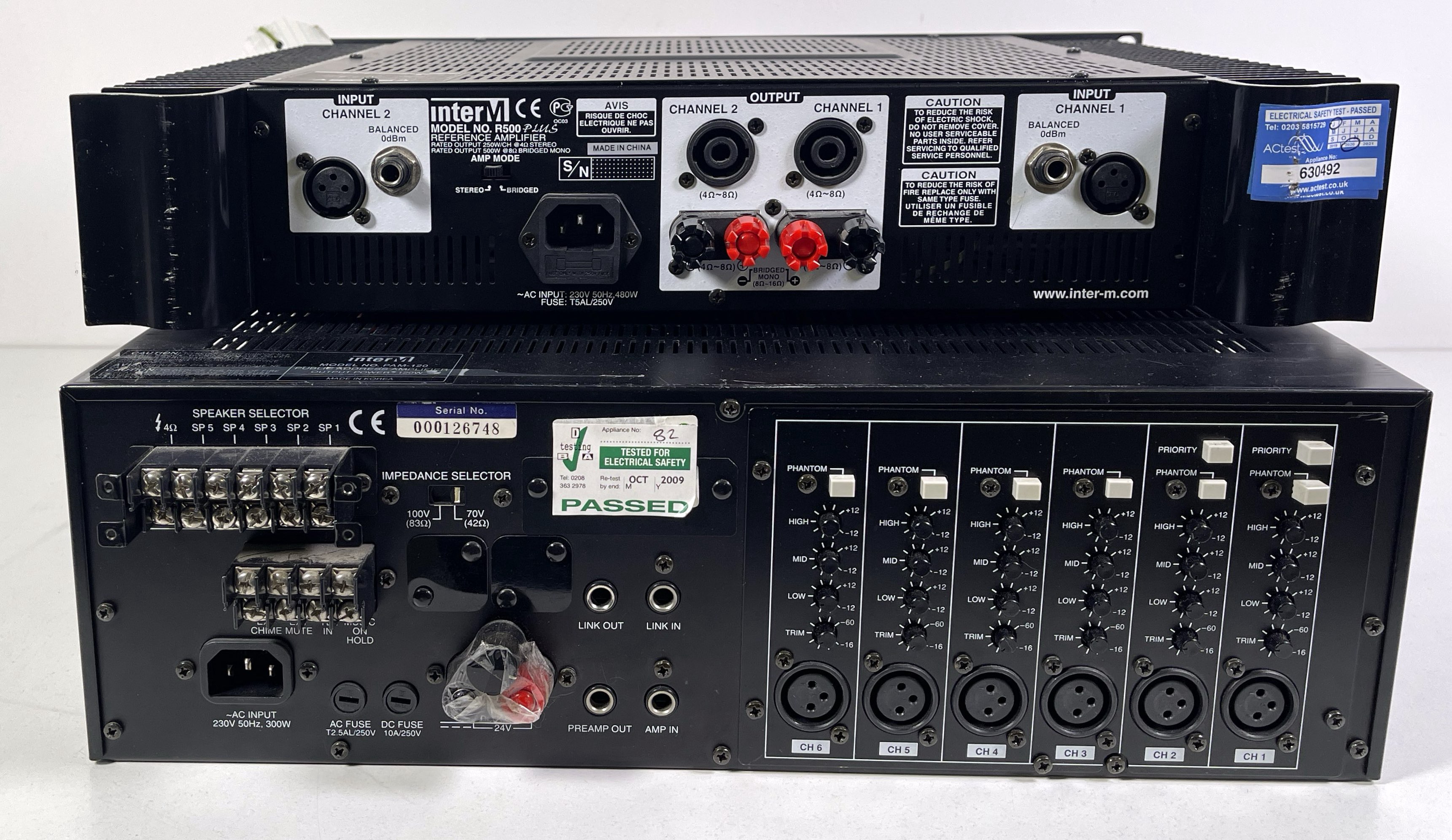 Lot 30 - INTER M POWER AMPLIFIERS.