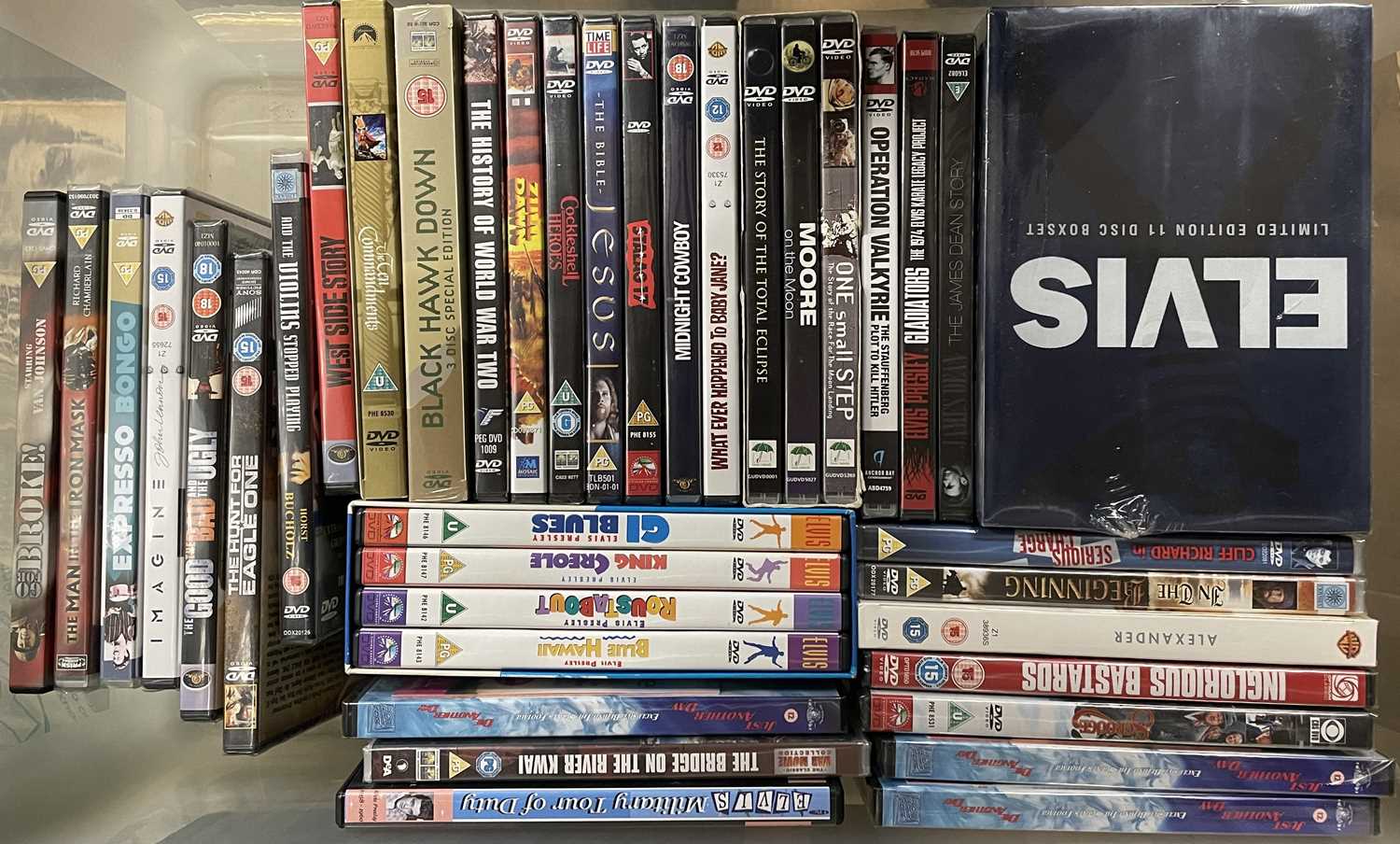 Lot 360 - EXTENSIVE COLLECTION OF ELVIS DVDS.