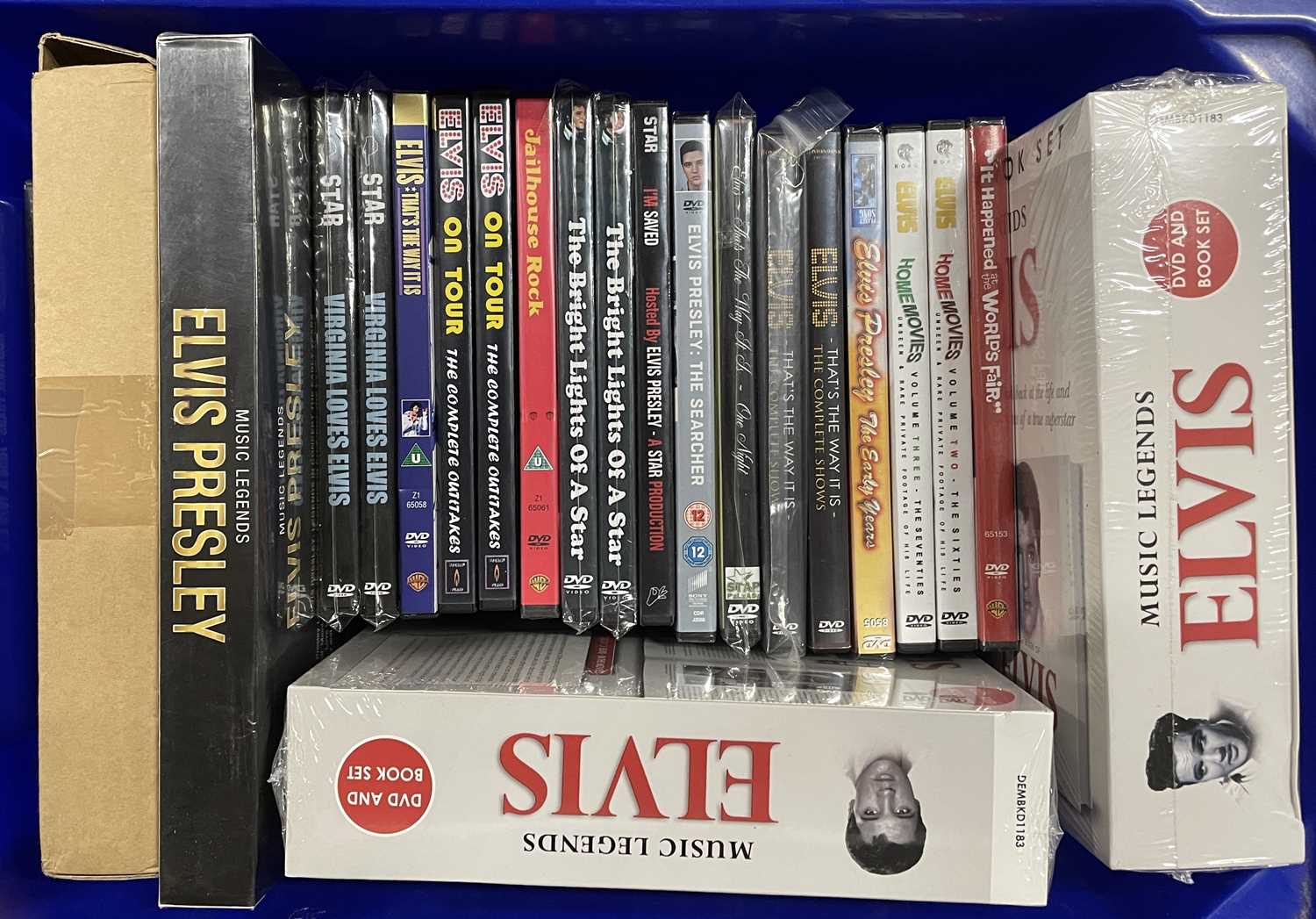 Lot 360 - EXTENSIVE COLLECTION OF ELVIS DVDS.
