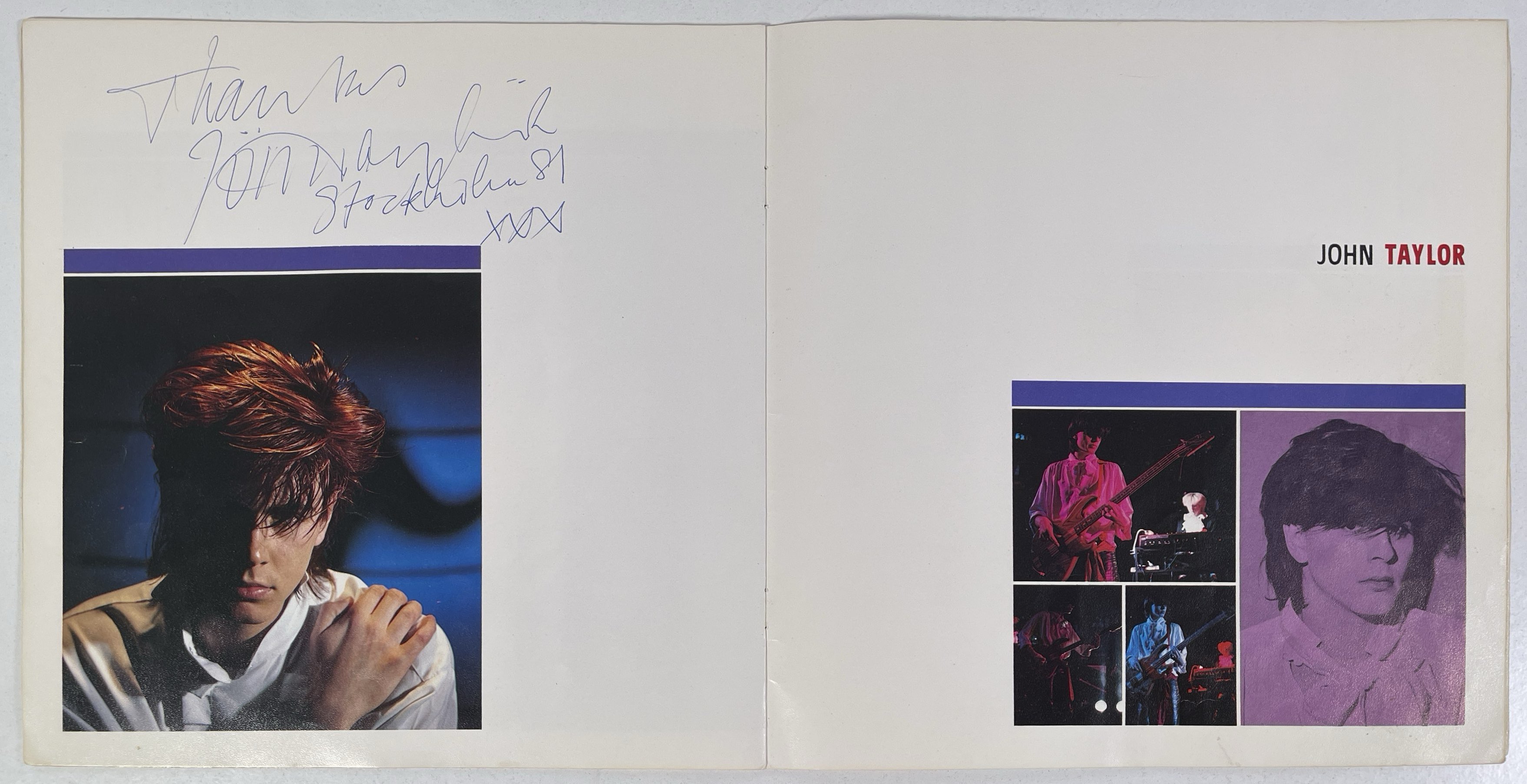 Lot 451 - DURAN DURAN - FULLY SIGNED 1981 CONCERT