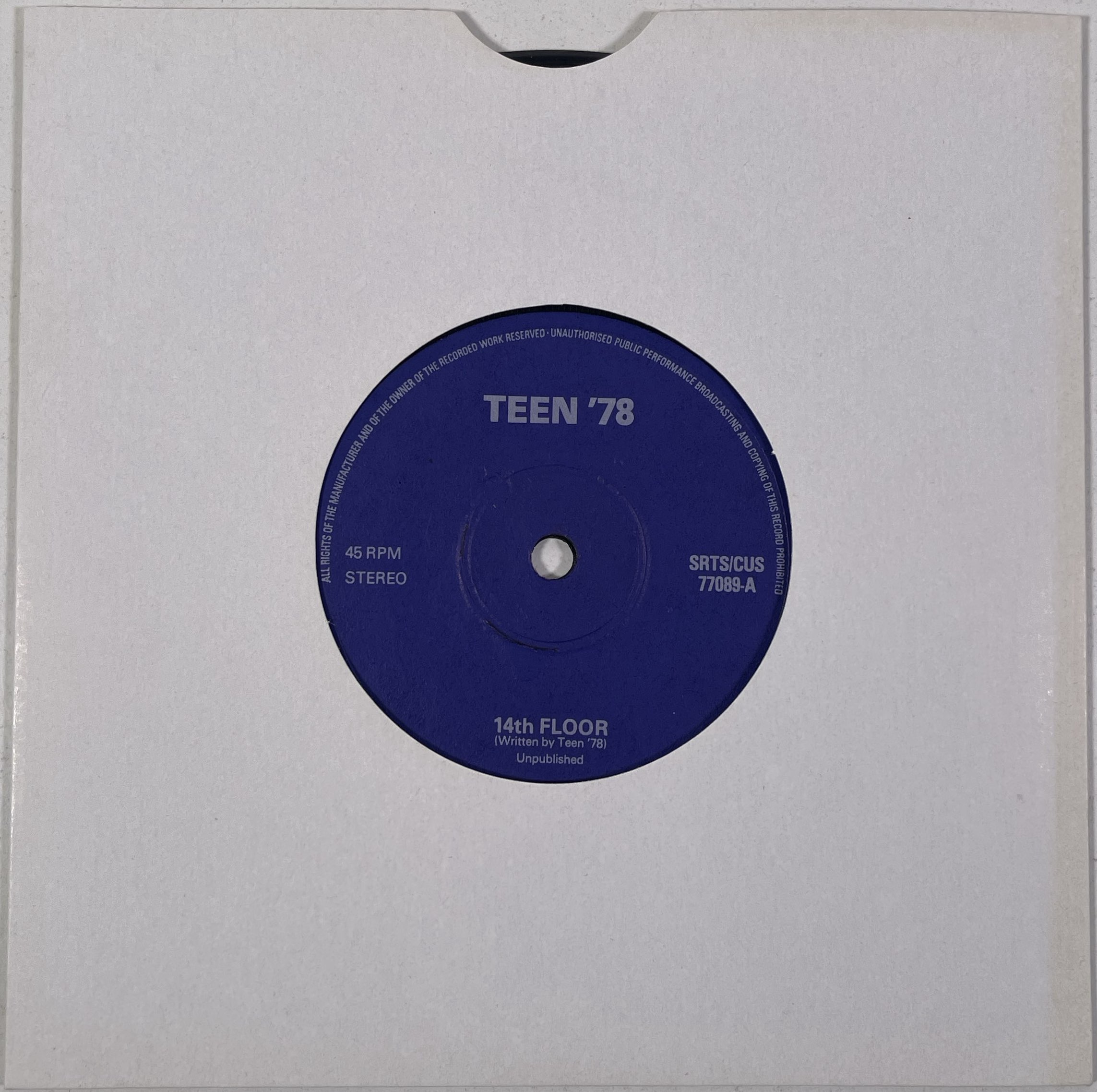 Lot 52 - TELEVISION PERSONALITIES - 14TH FLOOR 7" (UK