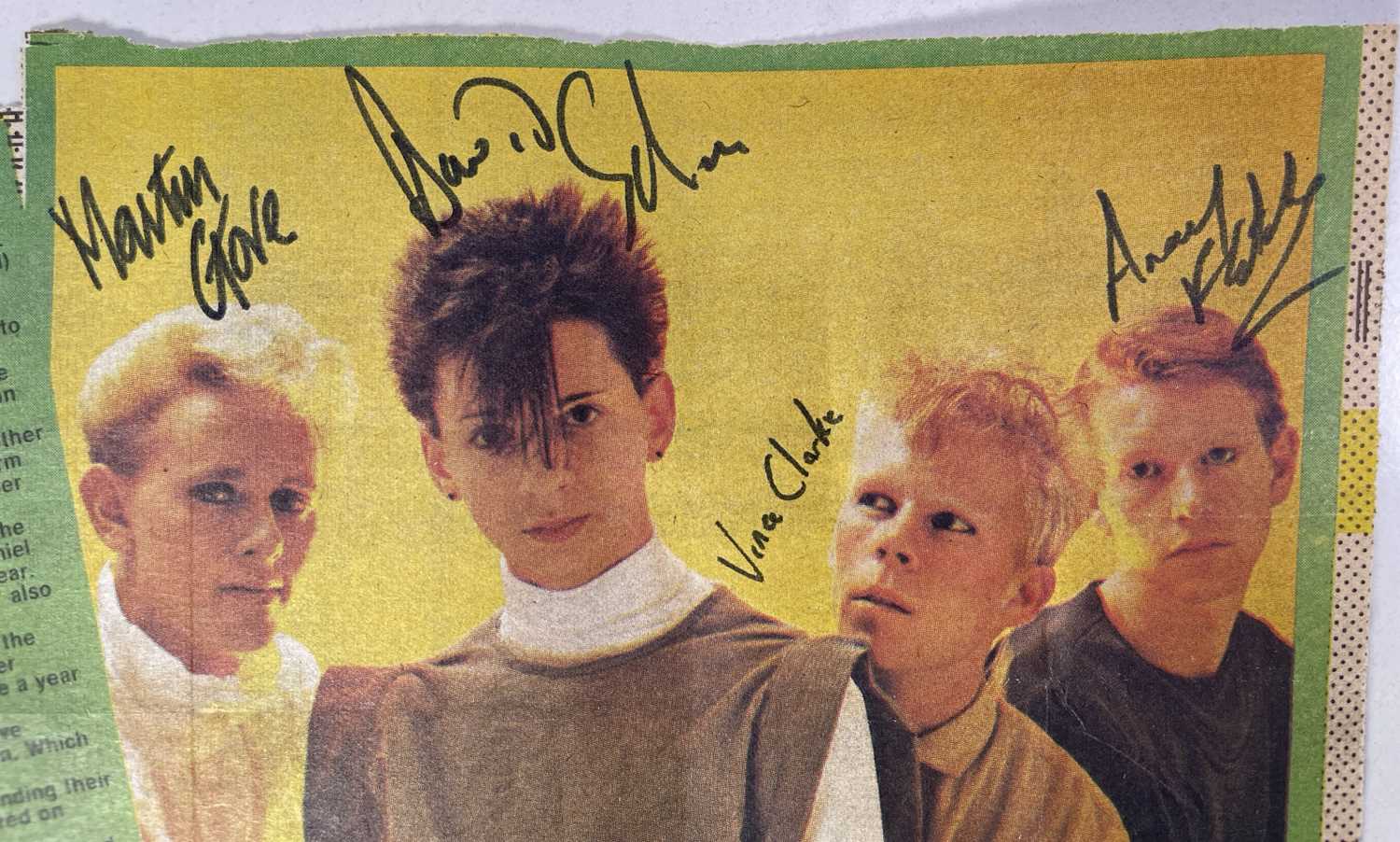 Lot 48 - DEPECHE MODE - FULLY SIGNED MAGAZINE CUTTING