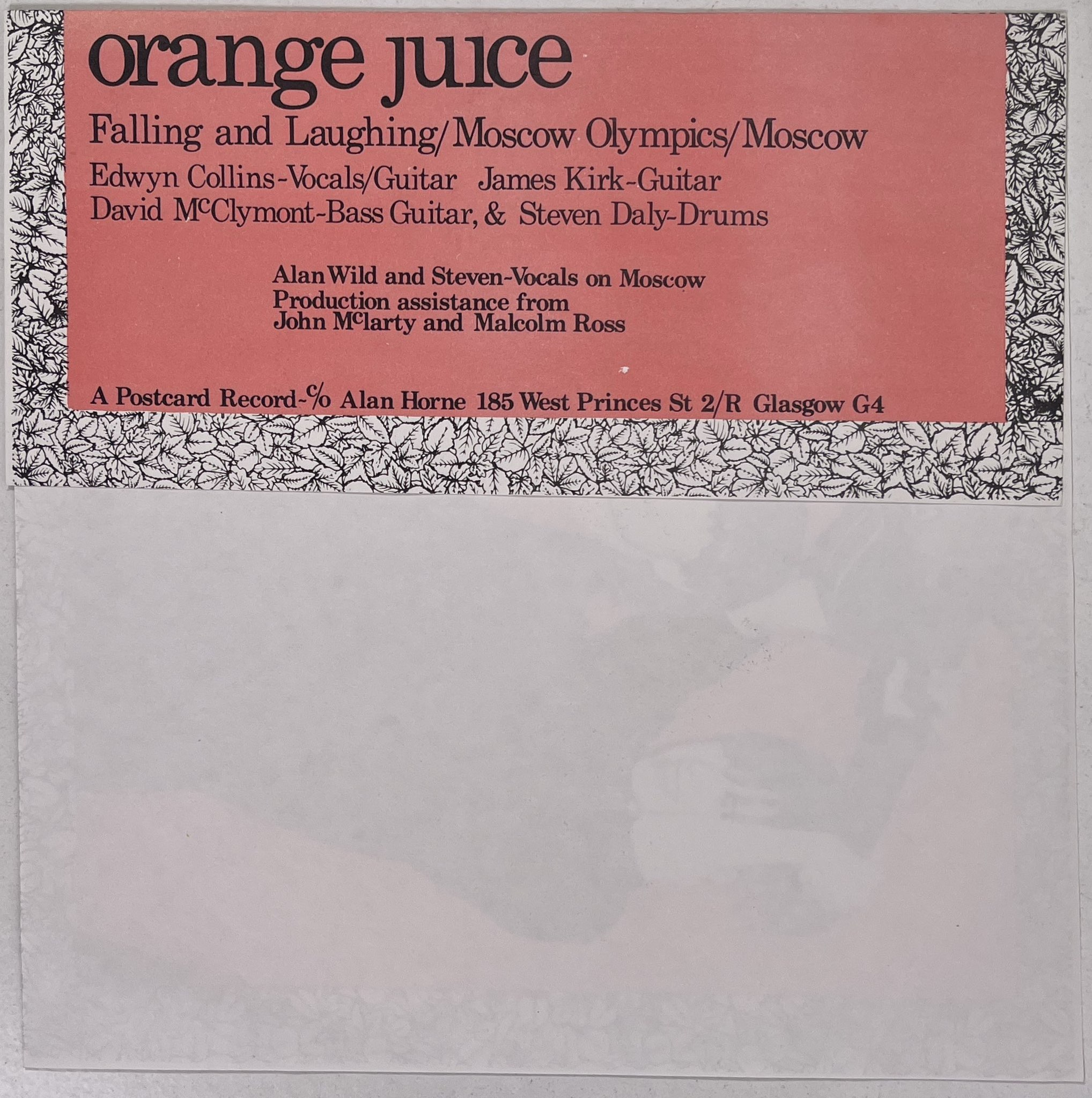Lot 82 - ORANGE JUICE - FALLING AND LAUGHING (ORIGINAL