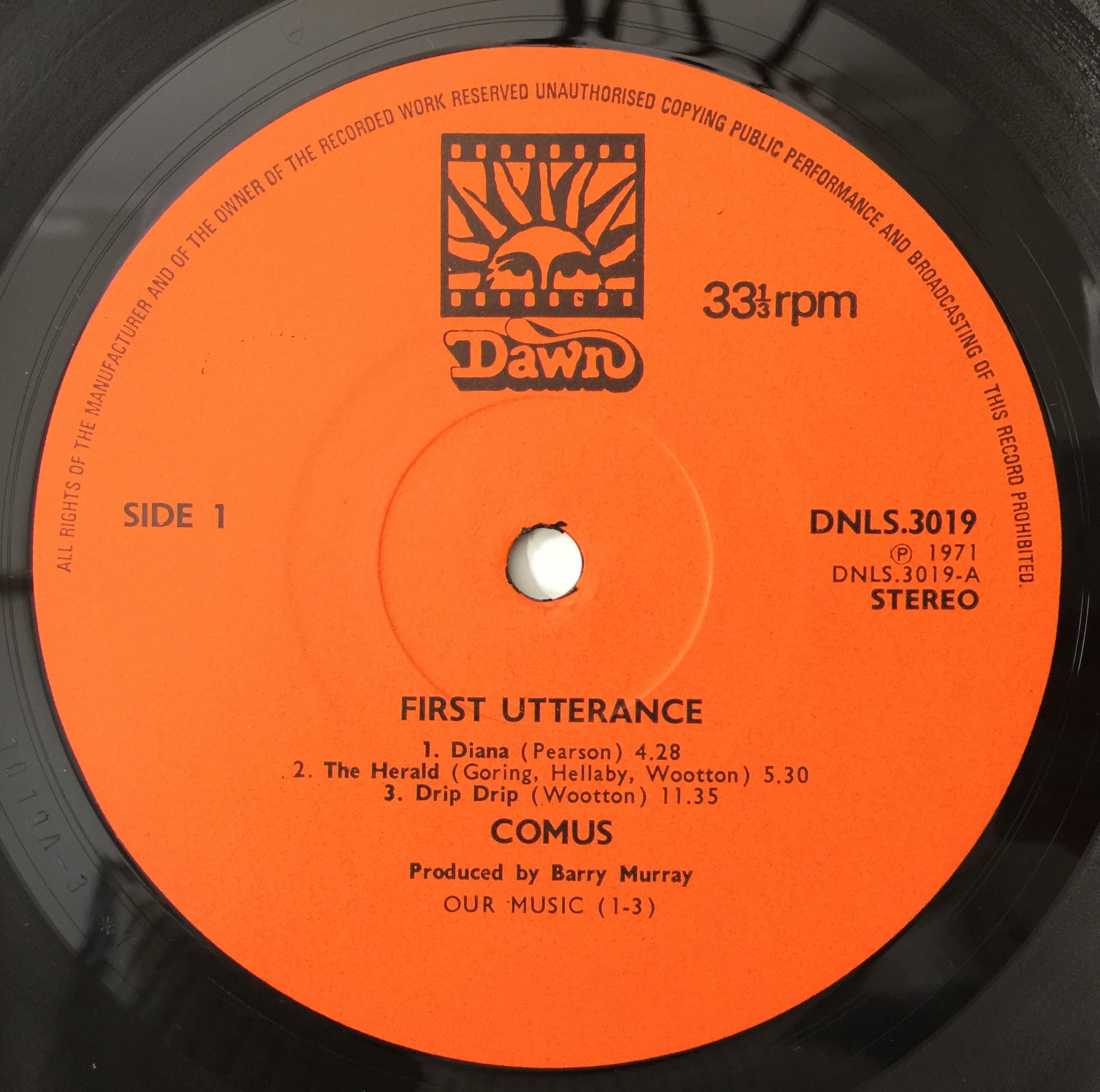 Lot 95 - COMUS - FIRST UTTERANCE LP (COMPLETE ORIGINAL