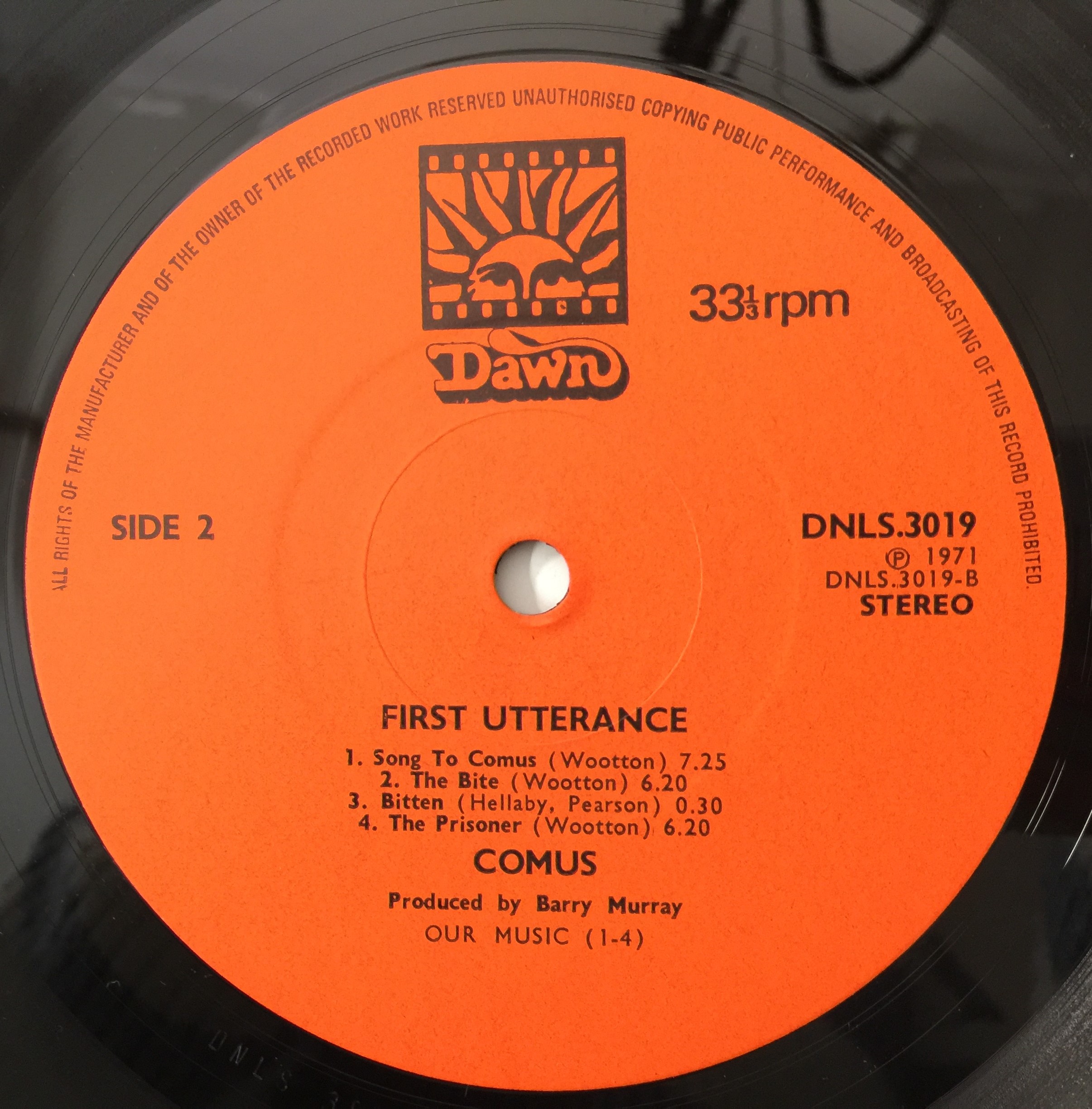 Lot 95 - COMUS - FIRST UTTERANCE LP (COMPLETE ORIGINAL