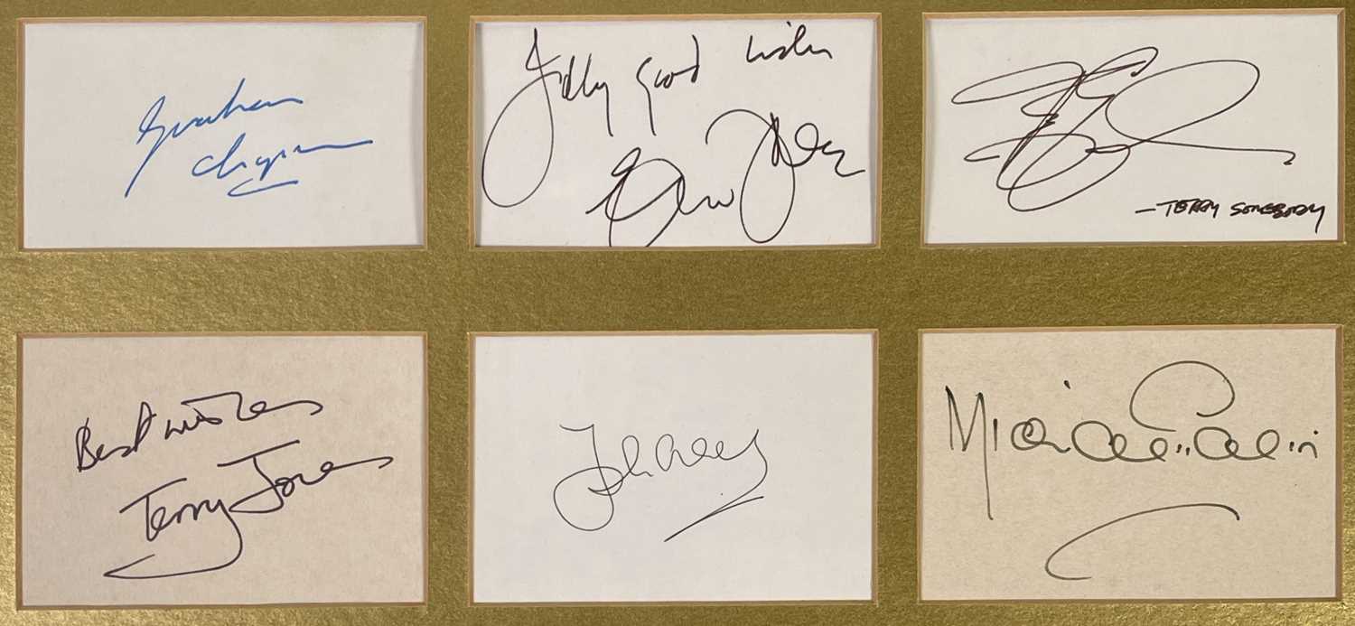 Lot 9 - MONTY PYTHON - FRAMED DISPLAY WITH SIX PYTHON