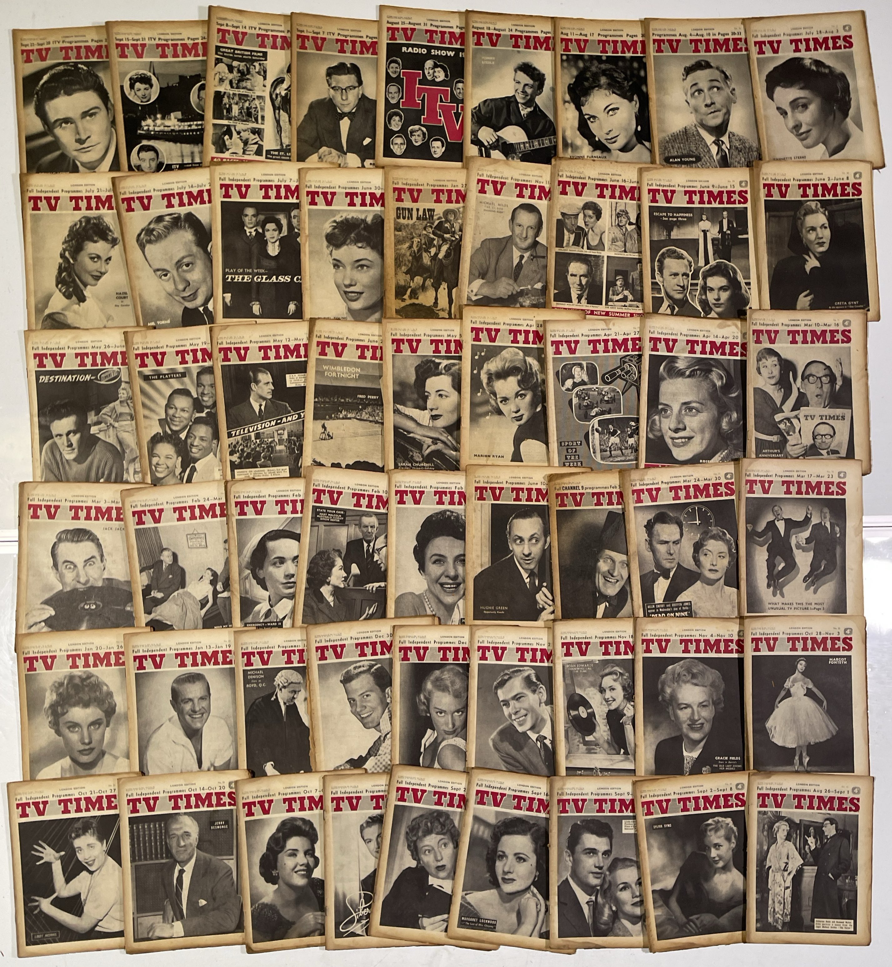 Lot 93 - TV TIMES MAGAZINE - COLLECTION OF 1950S