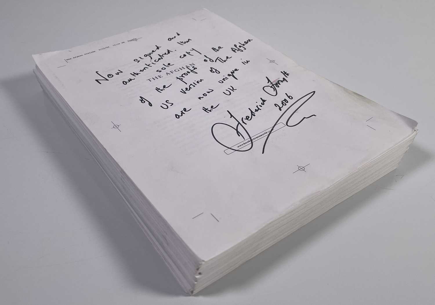 Lot 140 - LITERATURE - SIGNED PROOF COPY OF FREDERICK