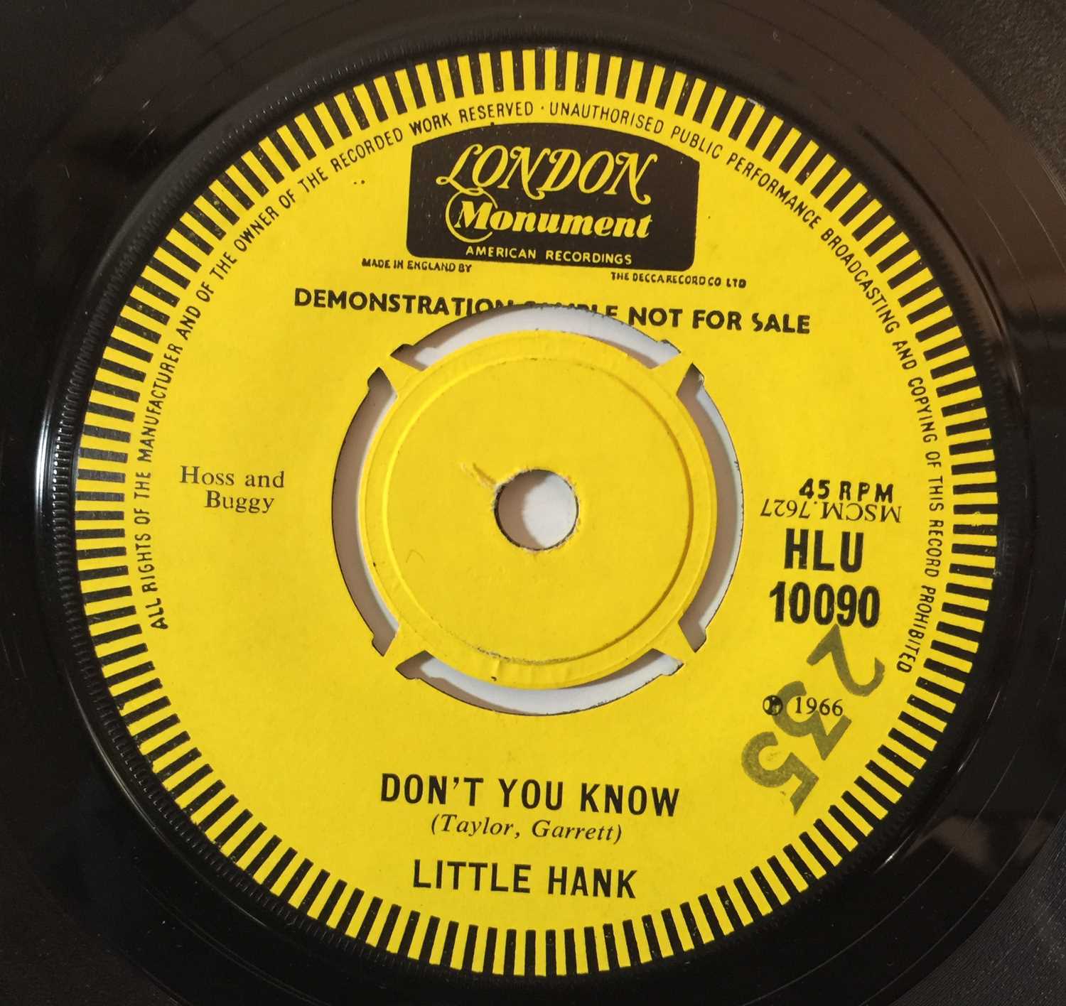 Lot 157 - LITTLE HANK - MISTER BANG BANG MAN 7''