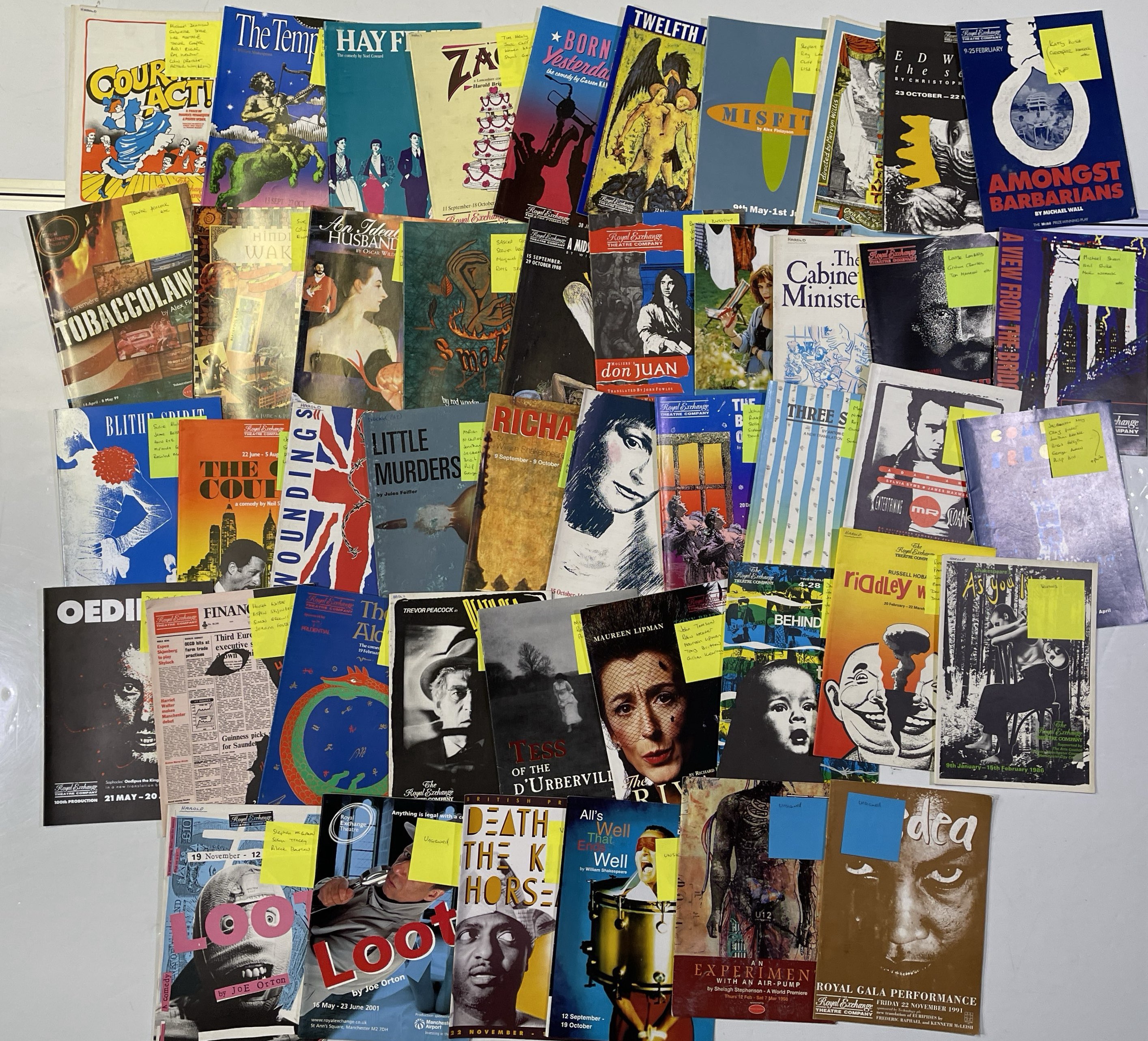 Lot 134 - THEATRE PROGRAMMES SIGNED BY STARS OF STAGE
