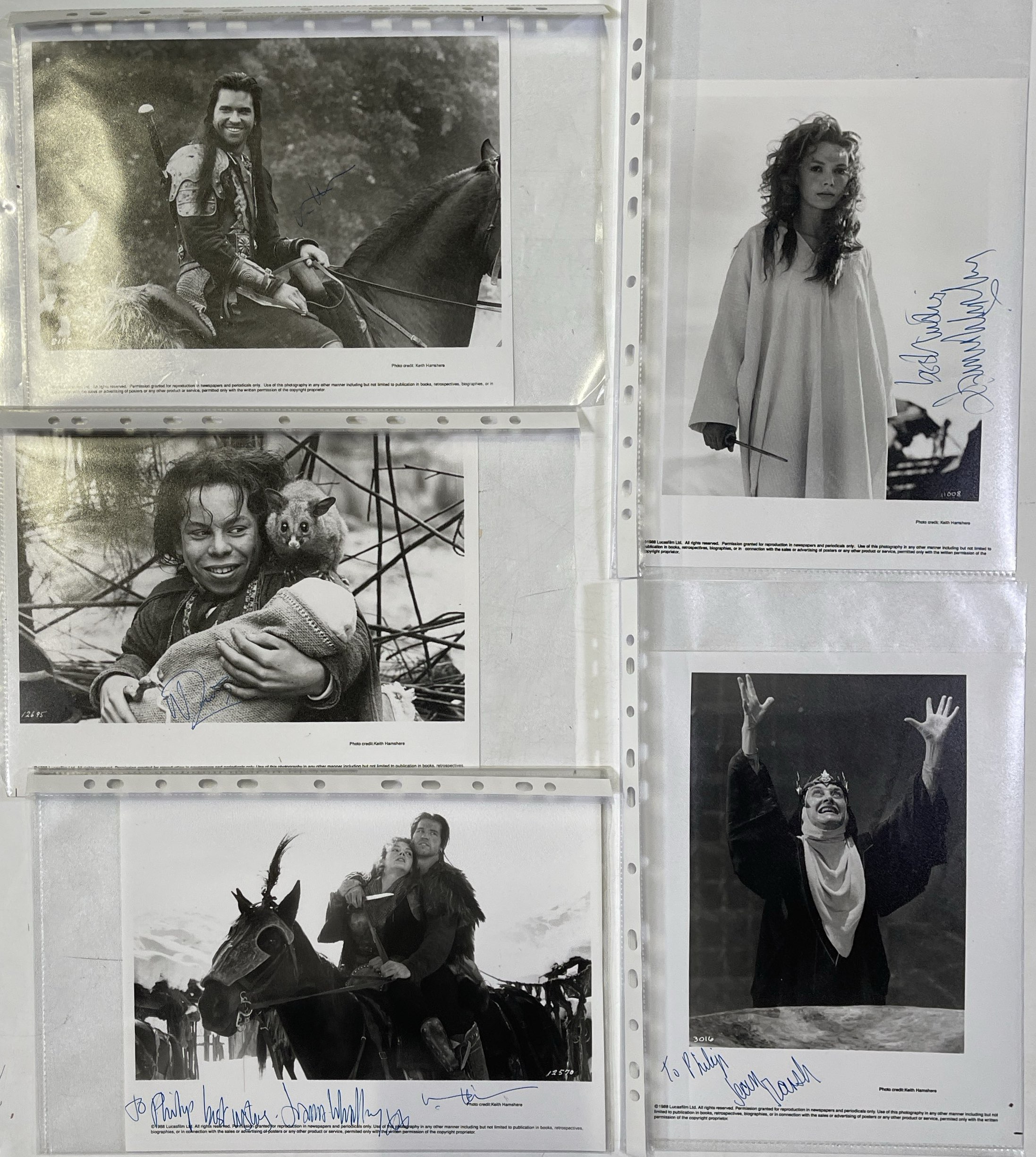 Lot 236 - SIGNED WILLOW FILM STILLS.