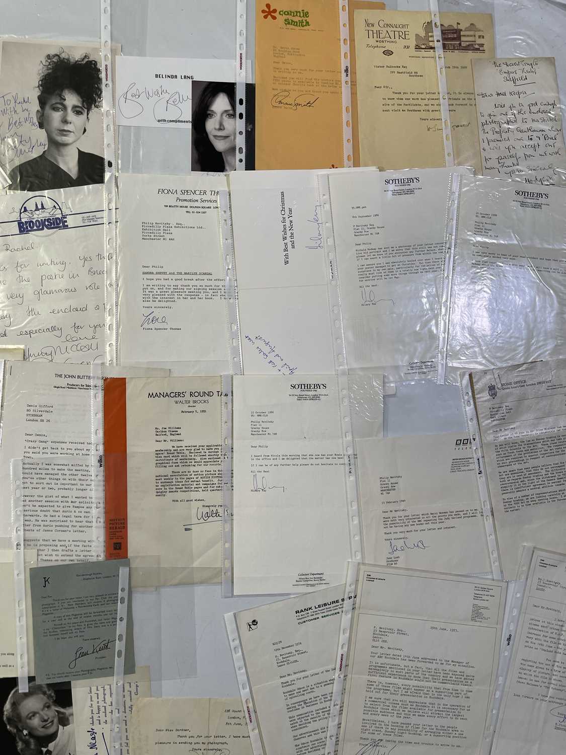 Lot 226 - TV STARS - SIGNED LETTERS/PHOTOS AUTOGRAPHS.