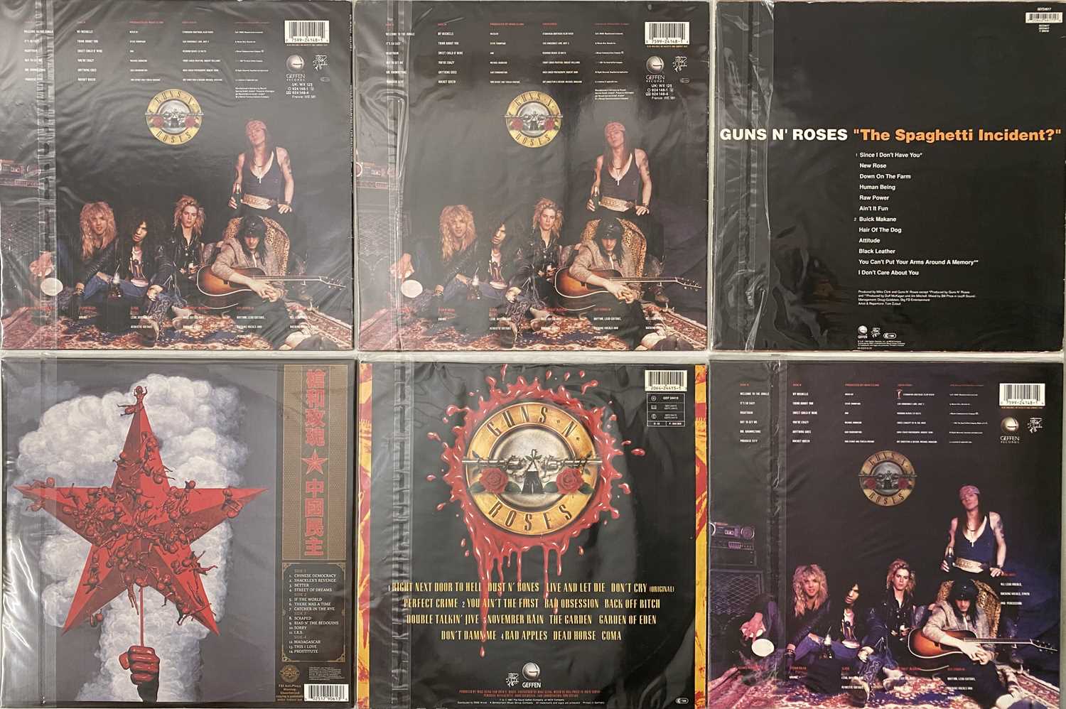Lot 184 - GUNS N ROSES - LP PACK (INC RARITIES)