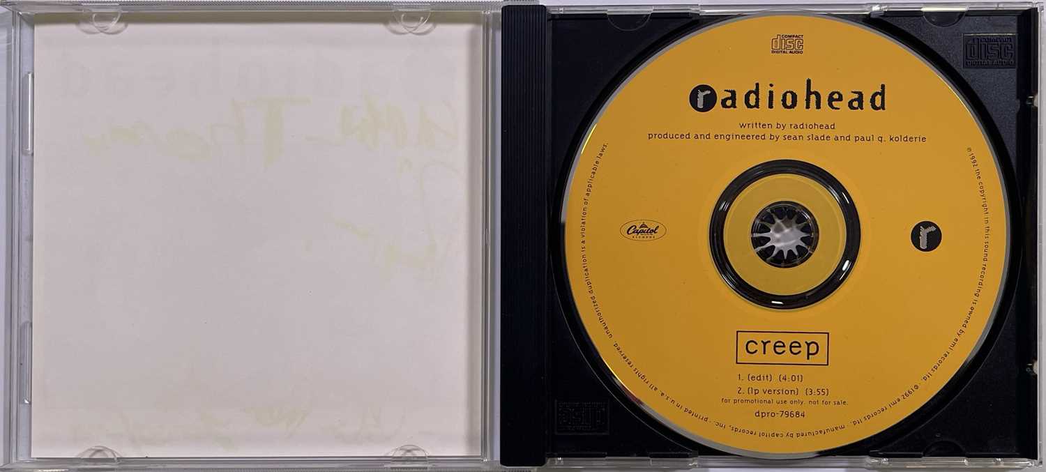Lot 308 - RADIOHEAD - CREEP CD PROMO FULLY SIGNED.