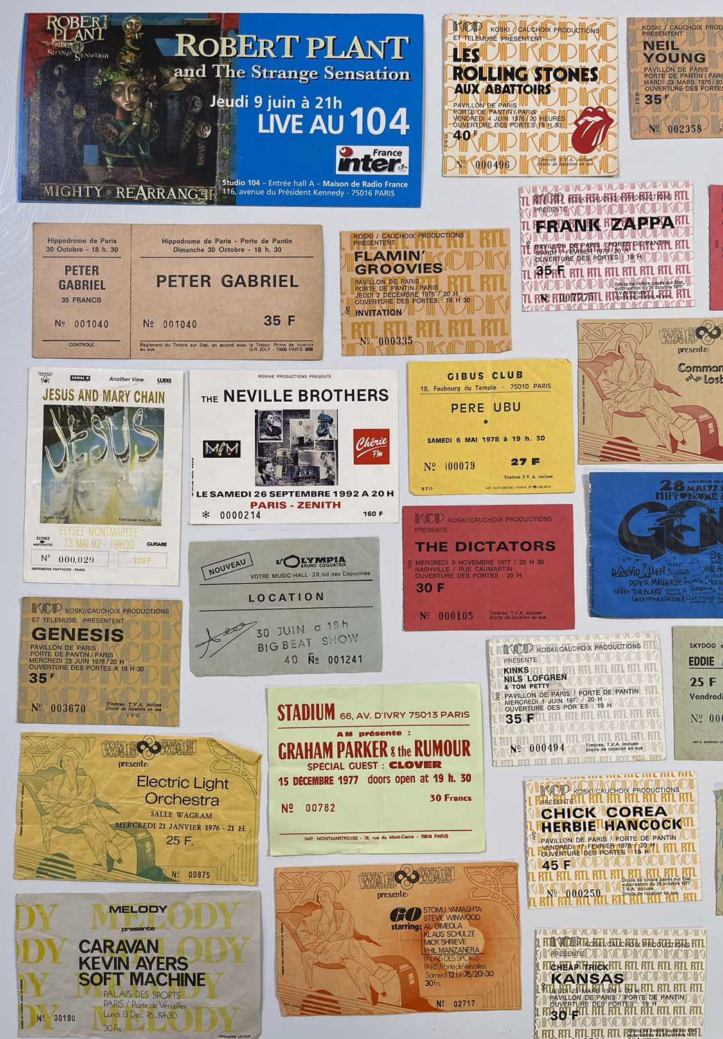 Lot 139 - ROCK/PUNK TICKET COLLECTION - 1970S.