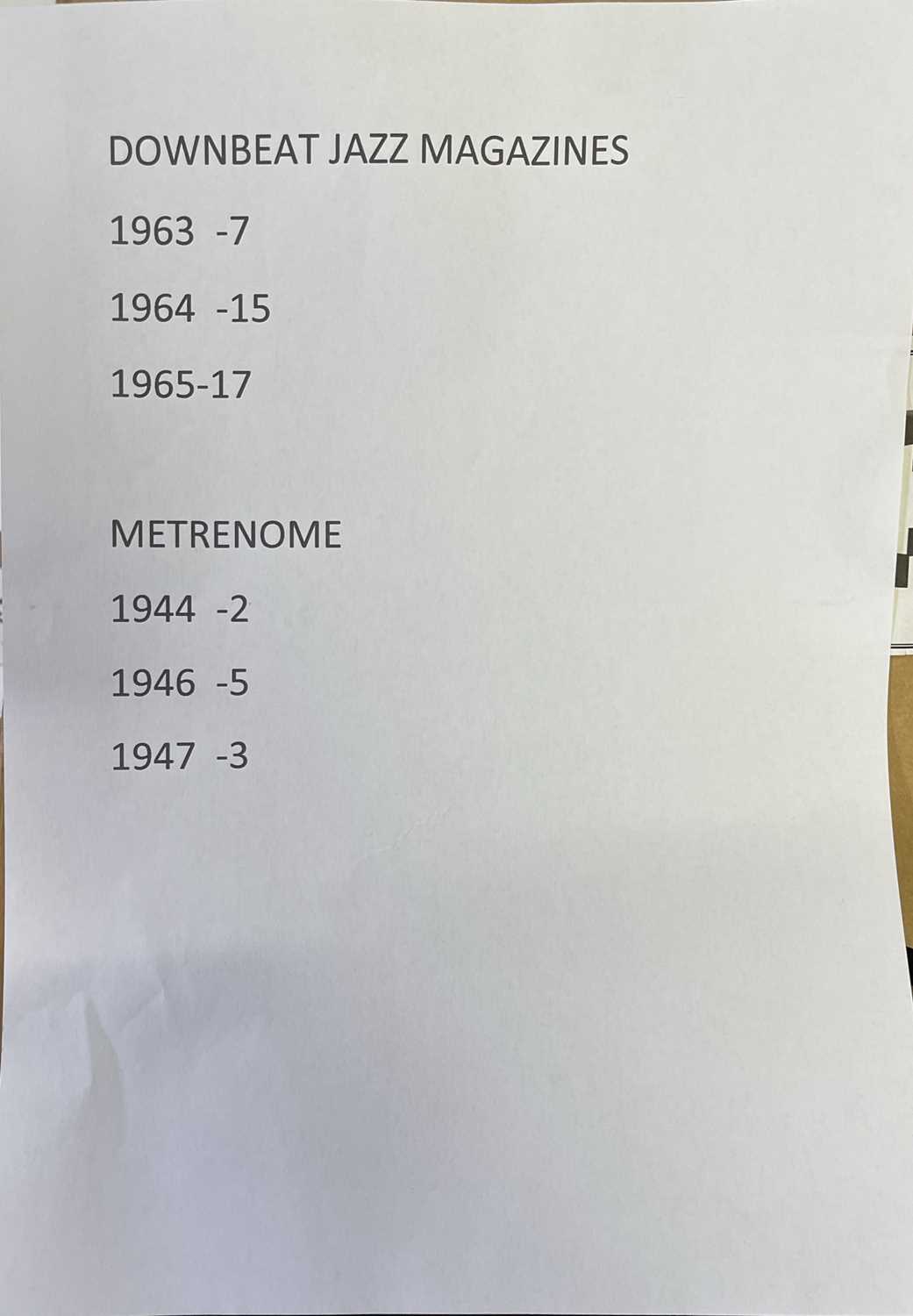 Lot 105 - JAZZ MAGAZINE COLLECTION.