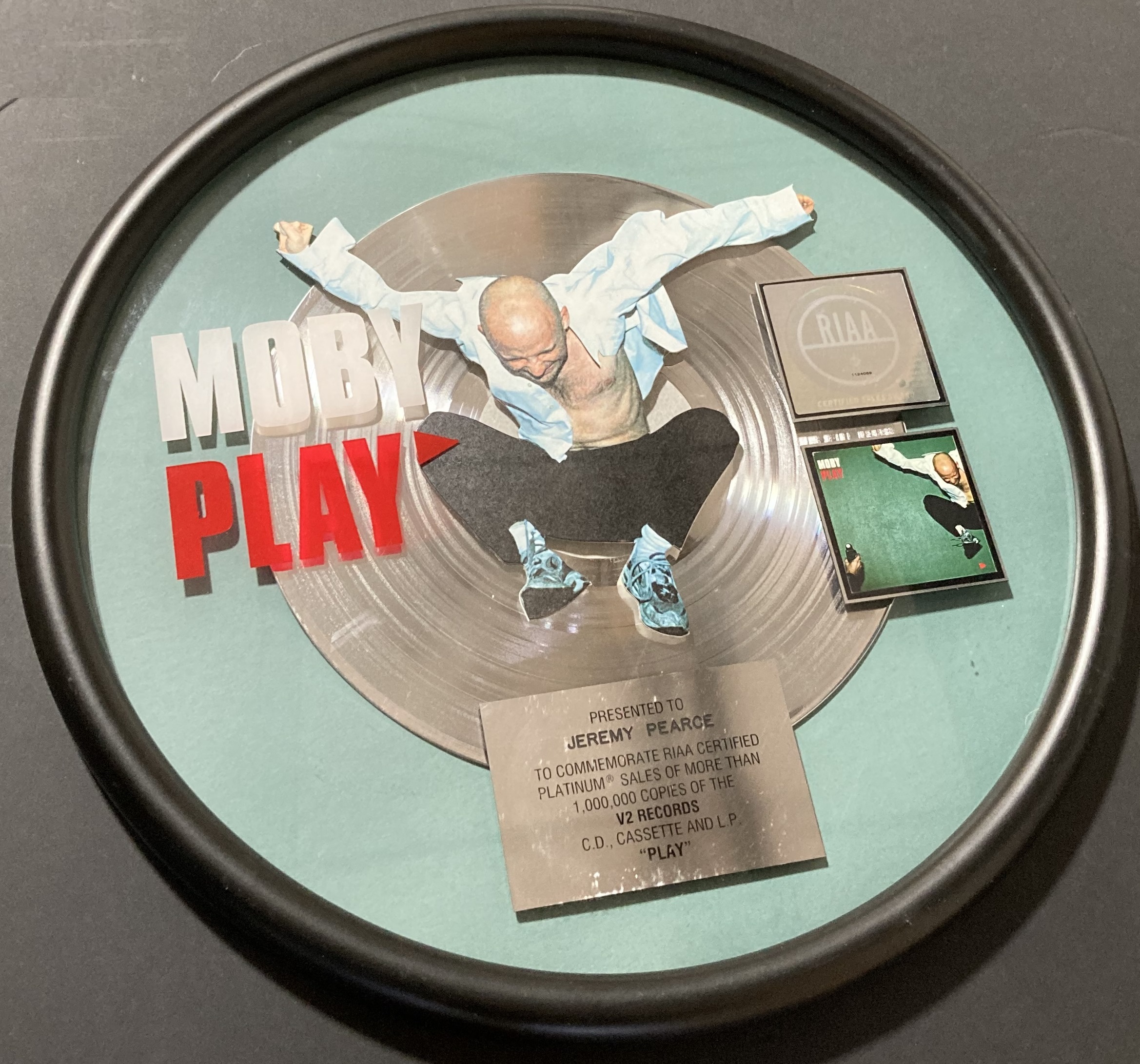 Lot 277 - MOBY 'PLAY' RIAA AWARD