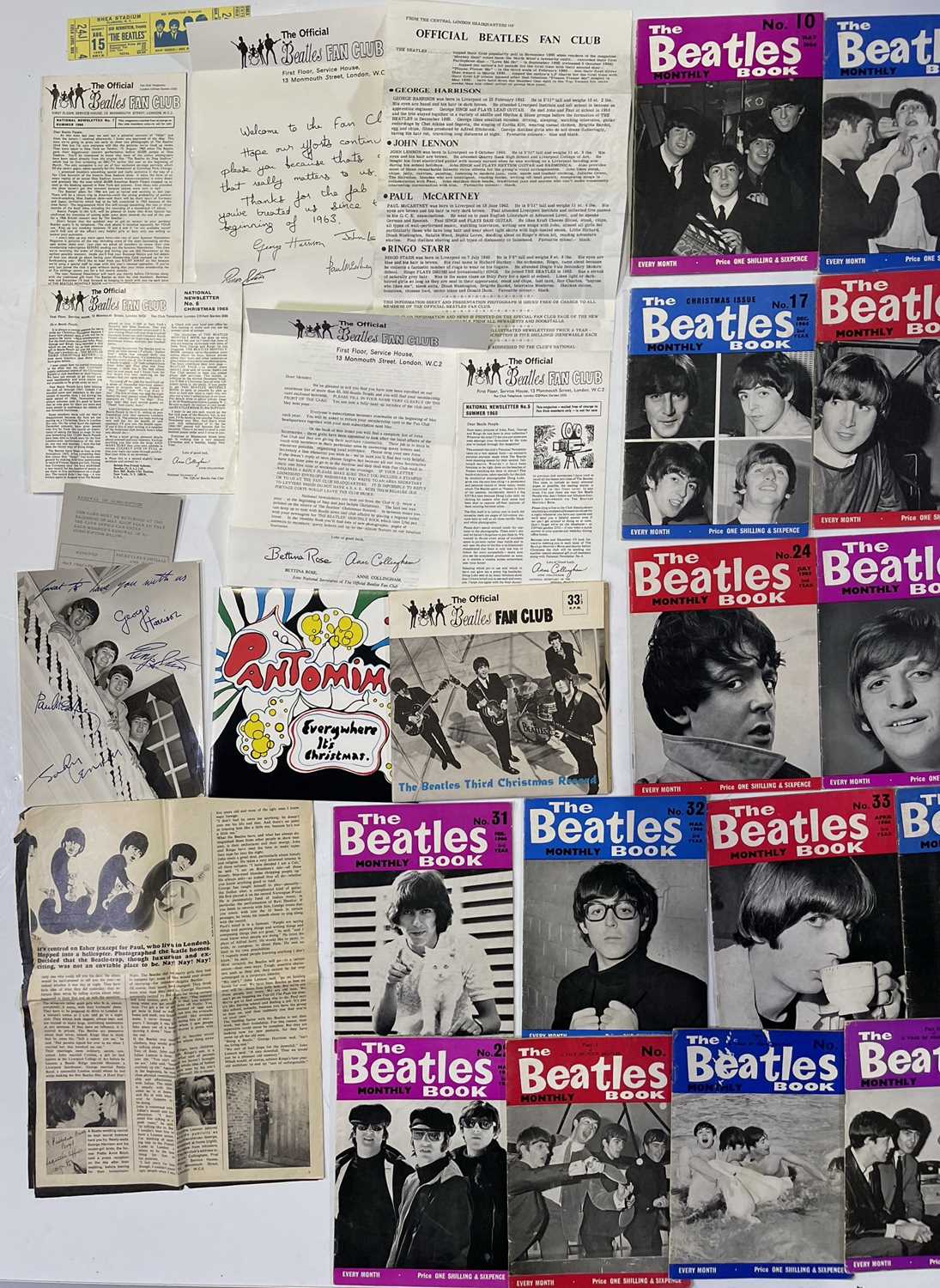 Lot 429 - BEATLES MEMORABILIA INC ORIGINAL MONTHLY
