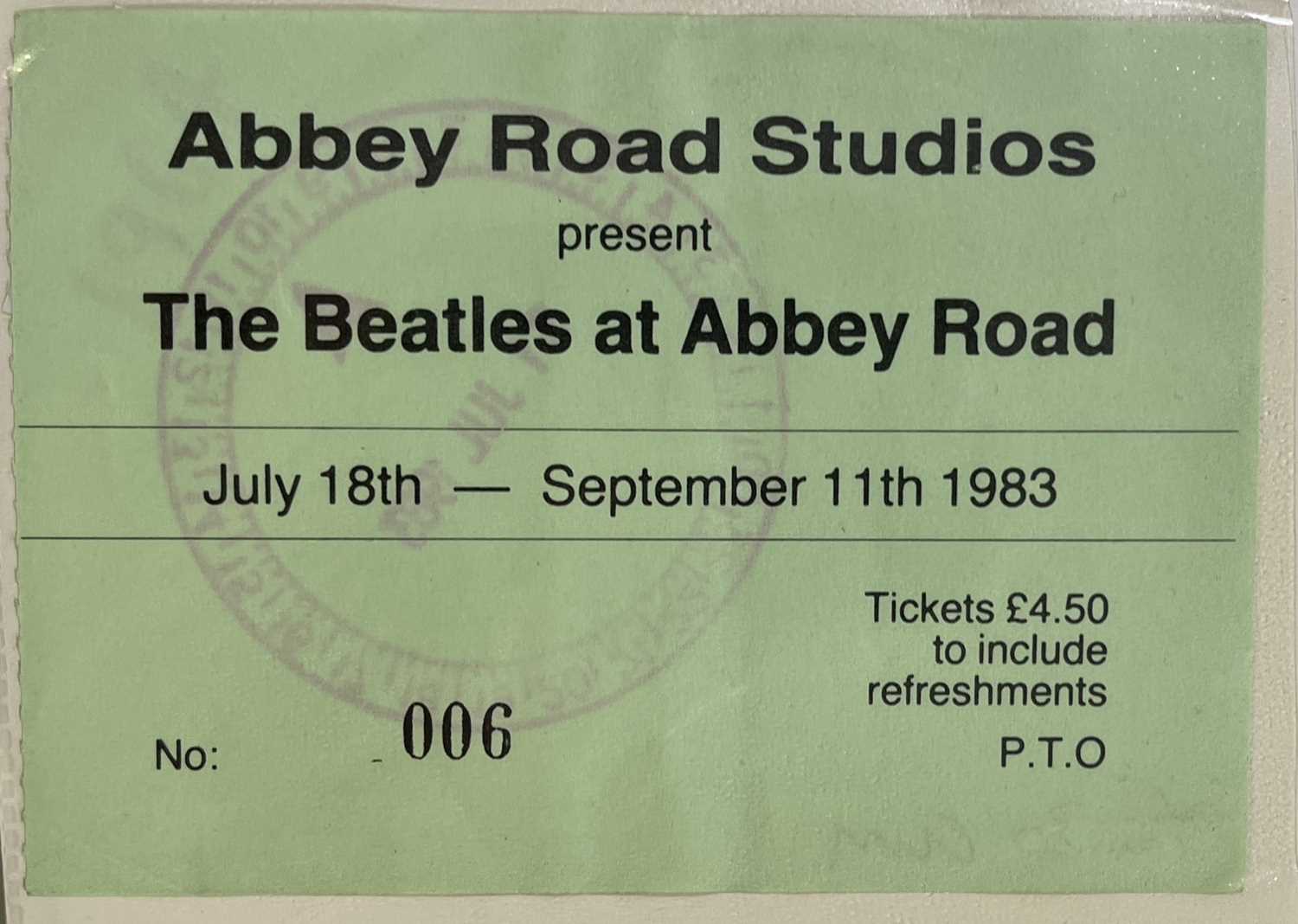 Lot 417 - BEATLES INTEREST - ABBEY ROAD 1983 EXHBITION