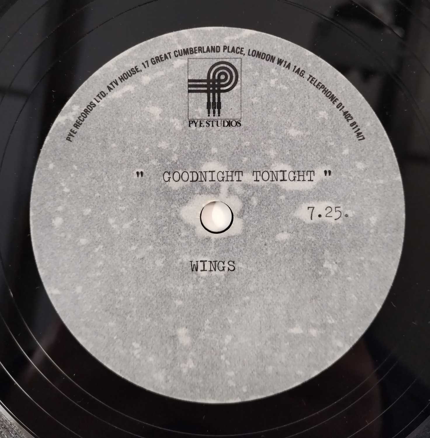 Lot 260 - WINGS - GOODNIGHT TONIGHT - UK 12" PYE