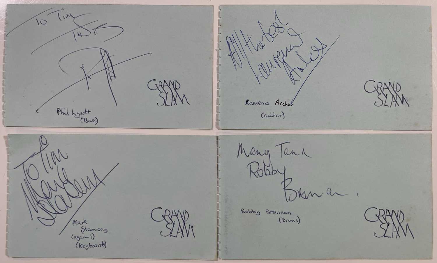 Lot 323 - THIN LIZZY INTEREST - PHIL LYNOTT SIGNED