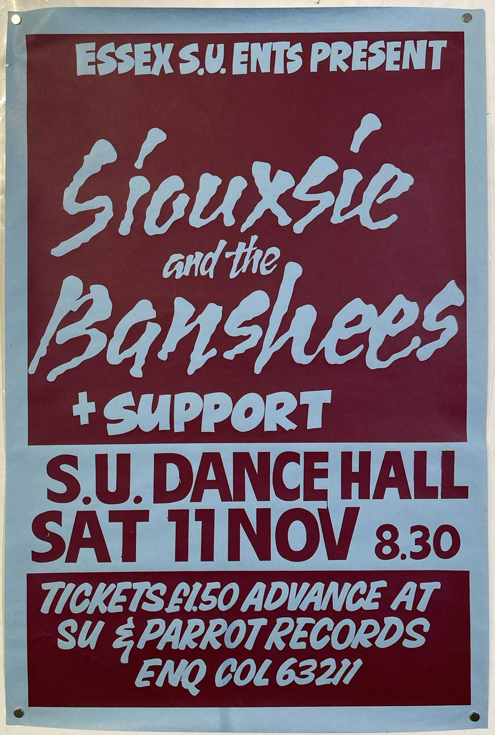 Lot 368 - SIOUXSIE AND THE BANSHEES - ORIGINAL 1978