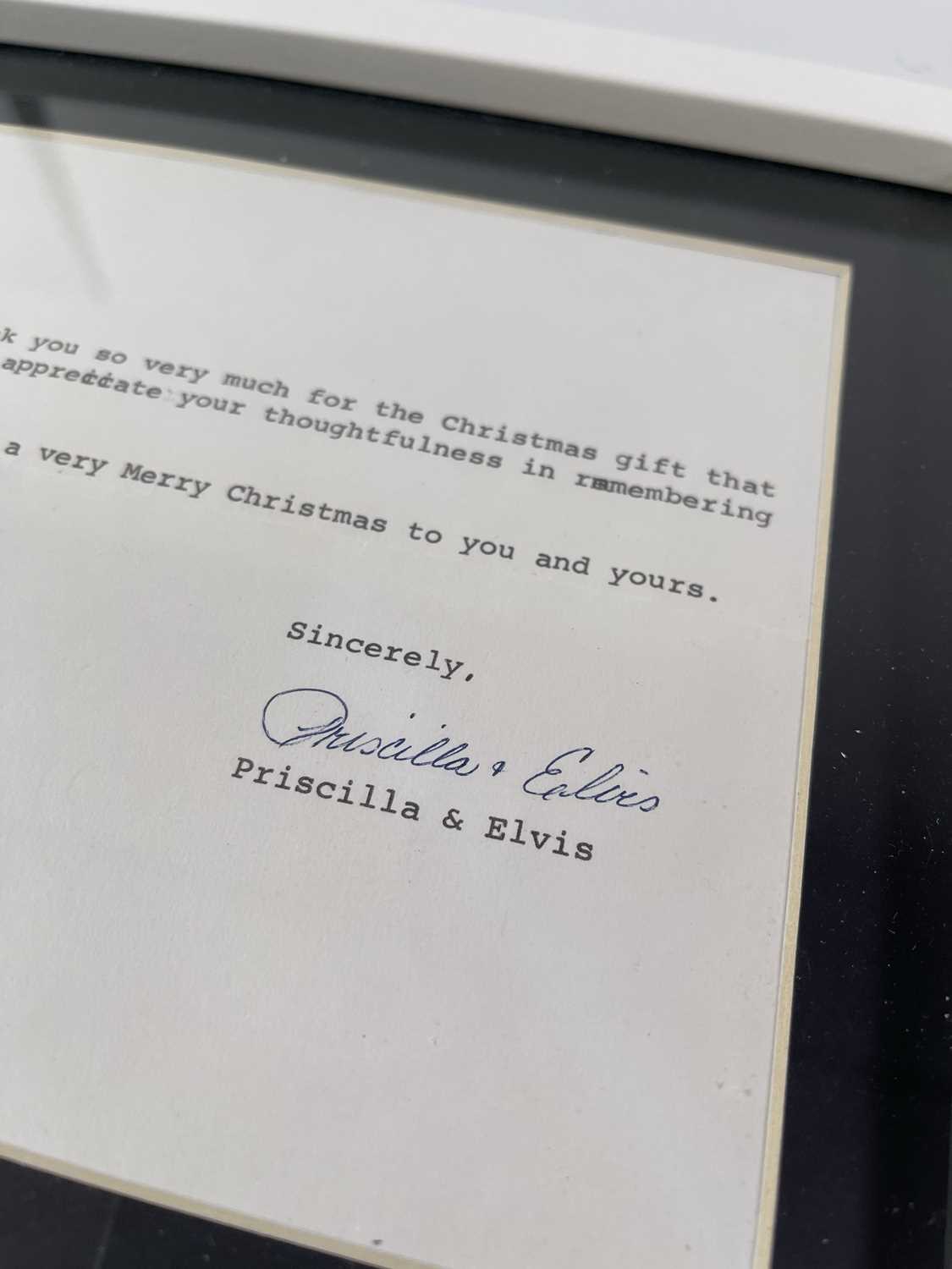 Lot 393 - ELVIS PRESLEY - LETTER SIGNED BY PRISCILLA.