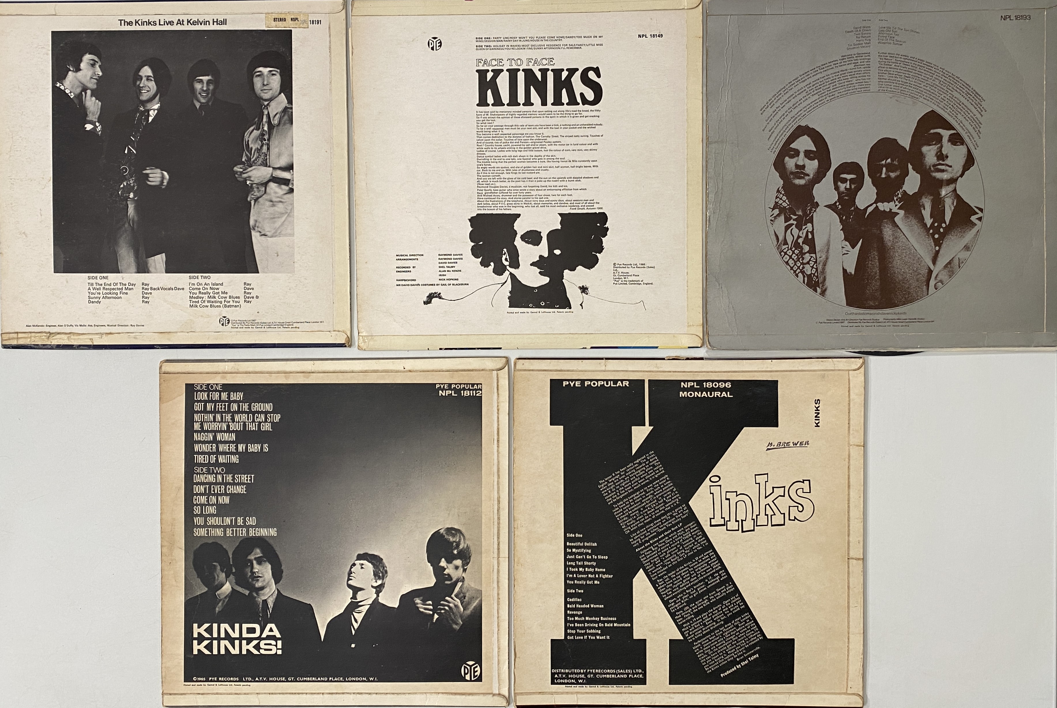 Lot 695 - THE KINKS - 60s UK ORIGINAL LPs