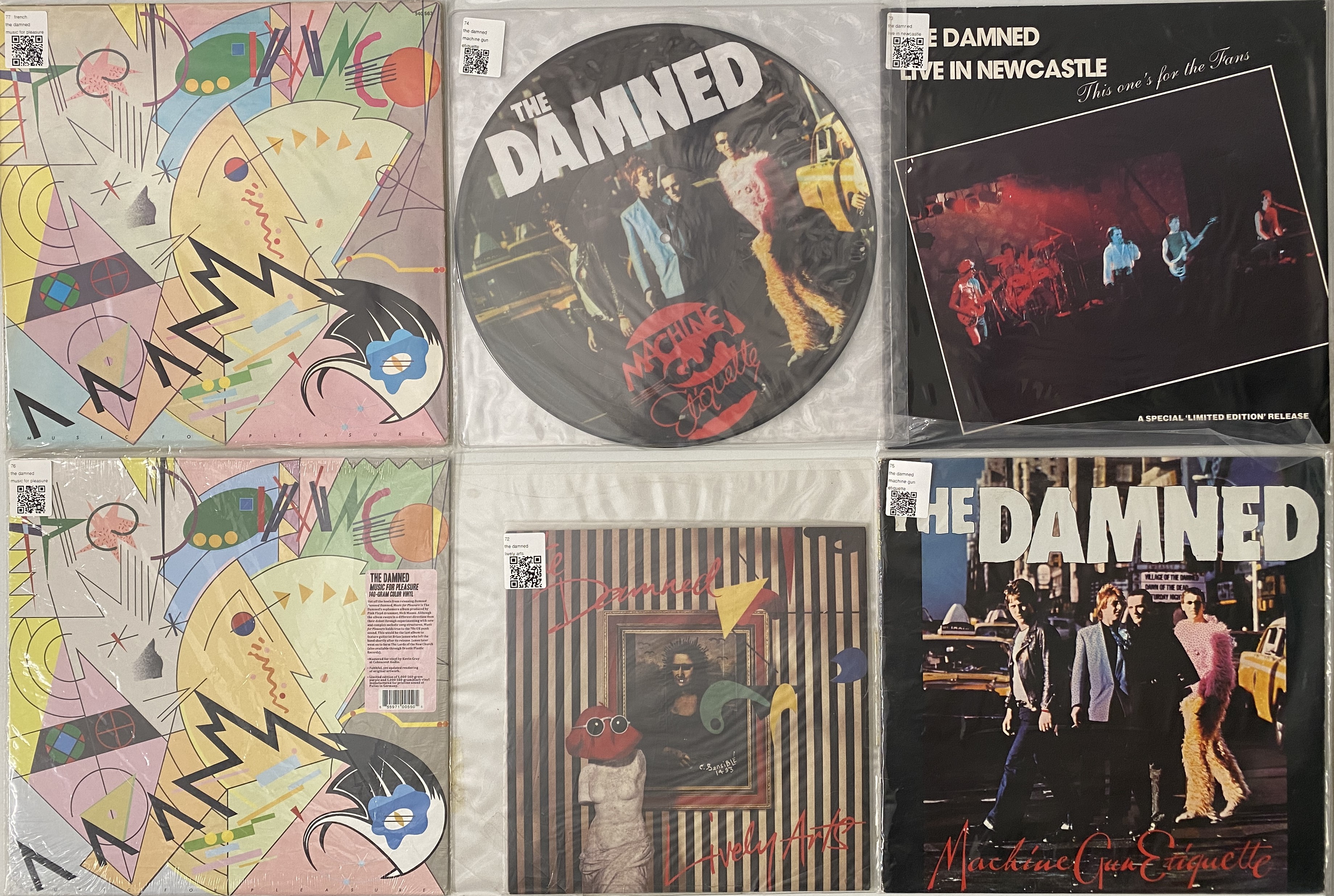 Lot 907 - THE DAMNED - LP COLLECTION (INC REISSUES)