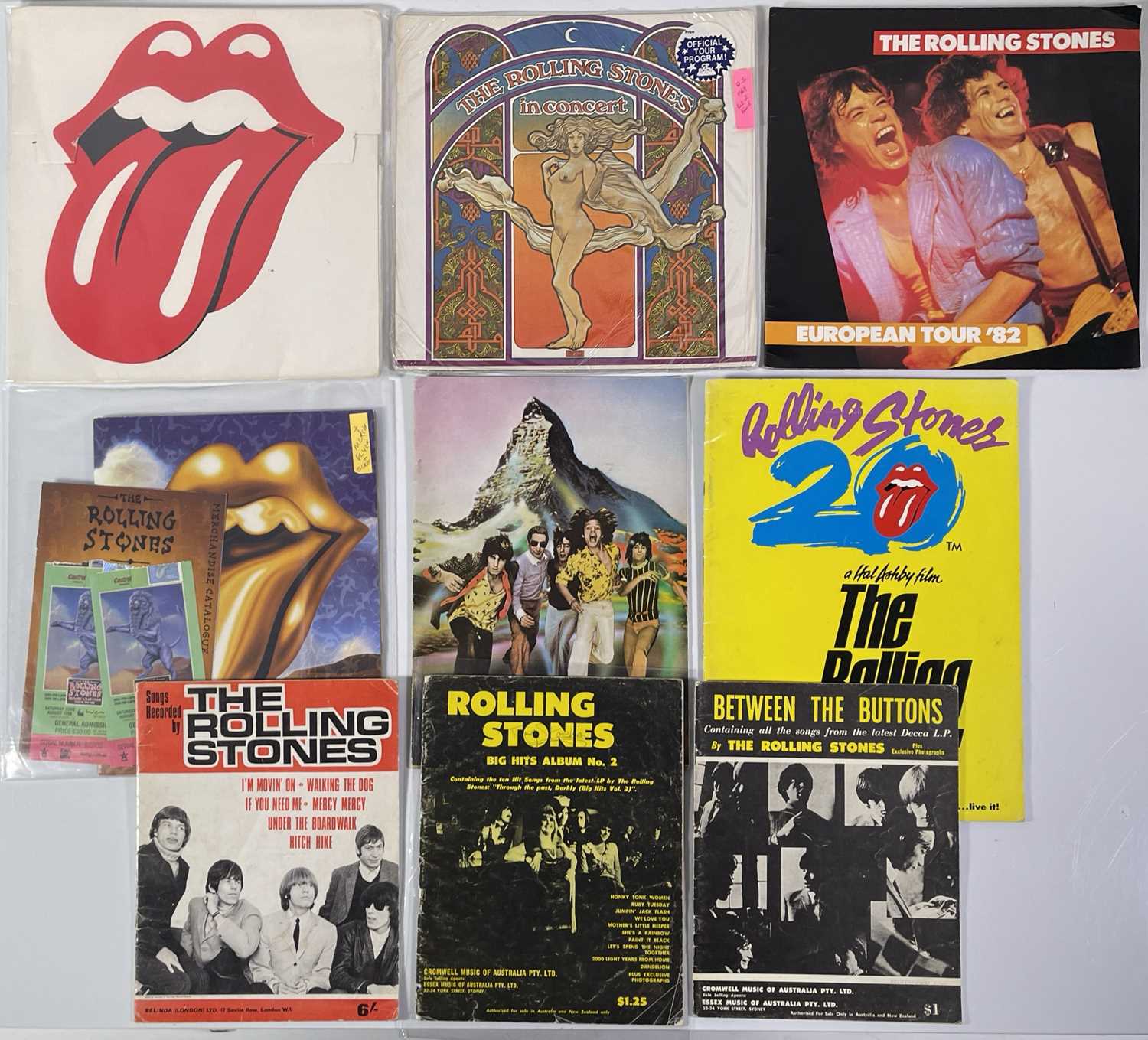 Lot 407 - THE ROLLING STONES - PROGRAMMES AND