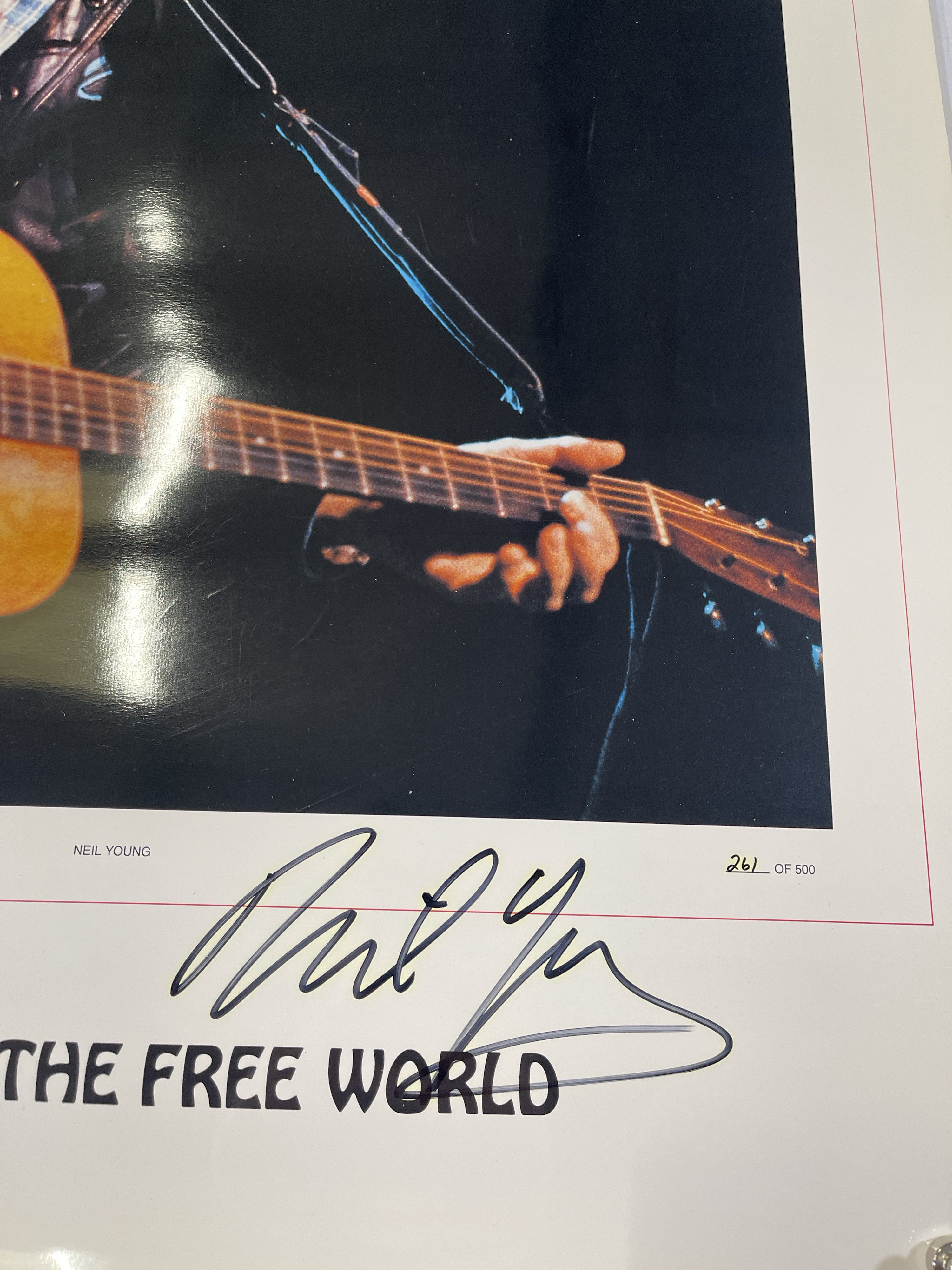 Lot 373 - NEIL YOUNG - A LIMITED EDITION SIGNED POSTER.