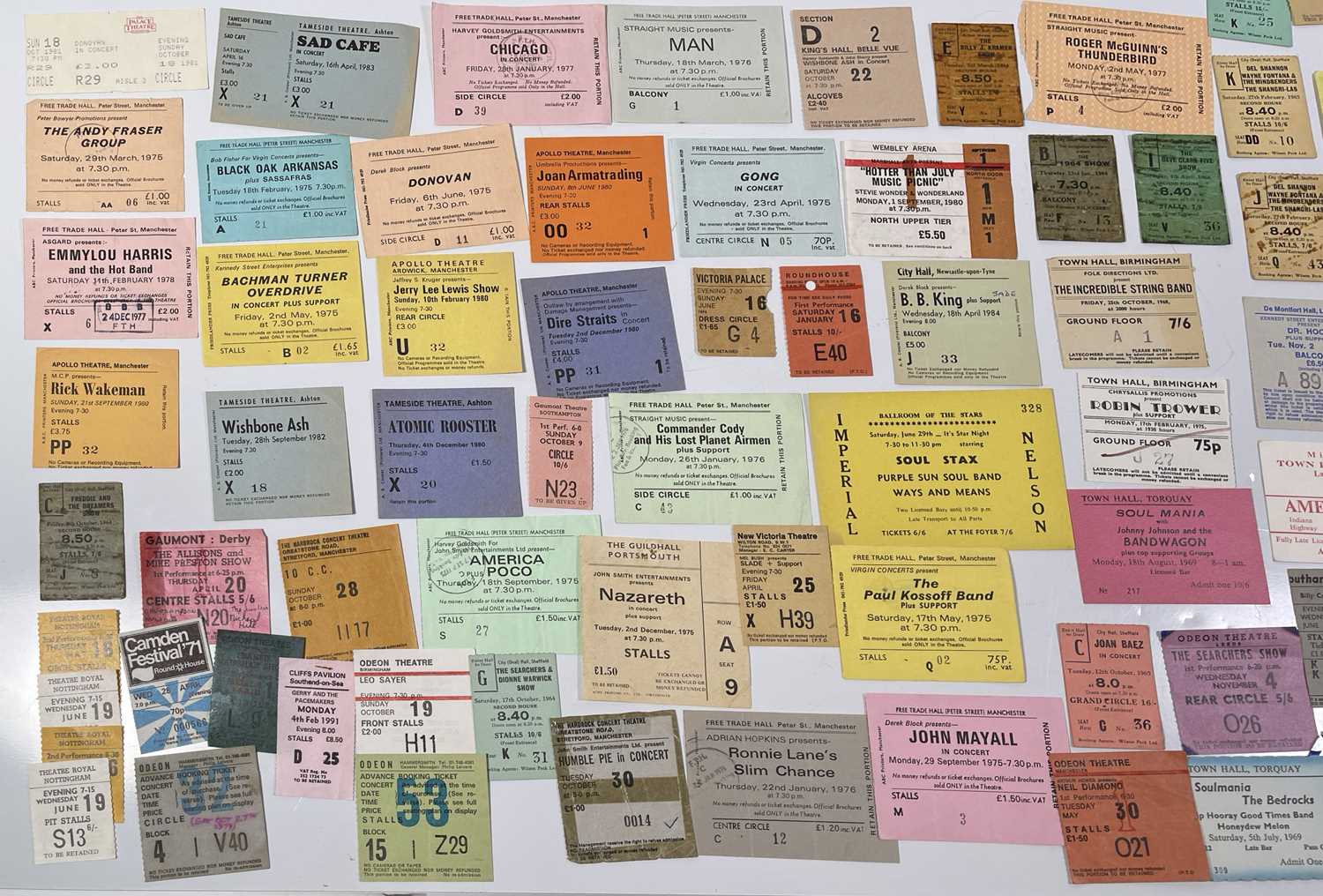 Lot 151 - CONCERT TICKET ARCHIVE - 60S-80S UK ROCK AND