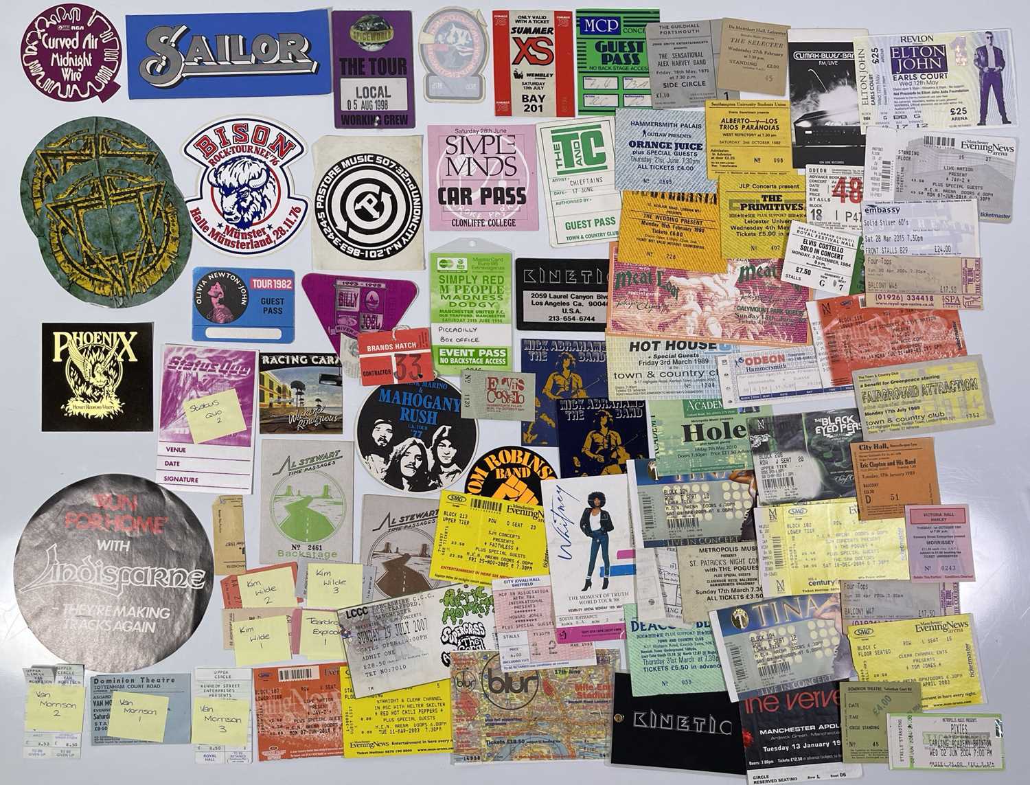 Lot 152 - UK ROCK AND POP TICKET COLLECTION INC VIP