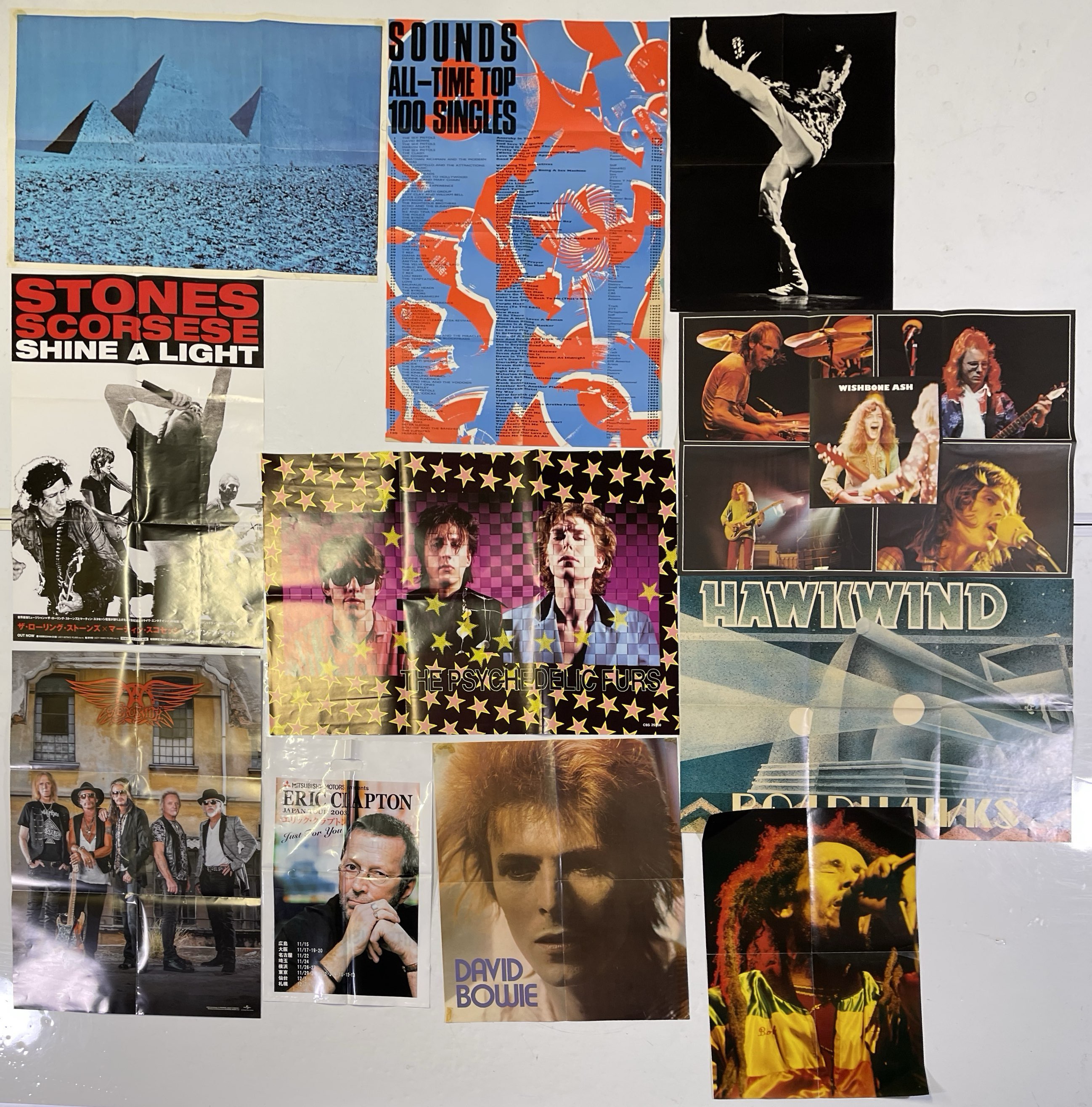 Lot 283 - LARGE COLLECTION OF LP INSERT POSTERS.