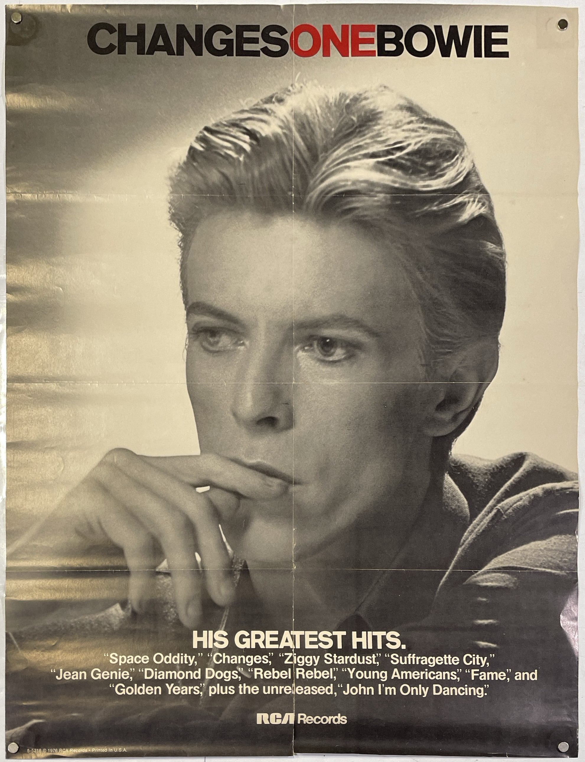 Lot 465 - DAVID BOWIE - ORIGINAL US 'CHANGES ONE'