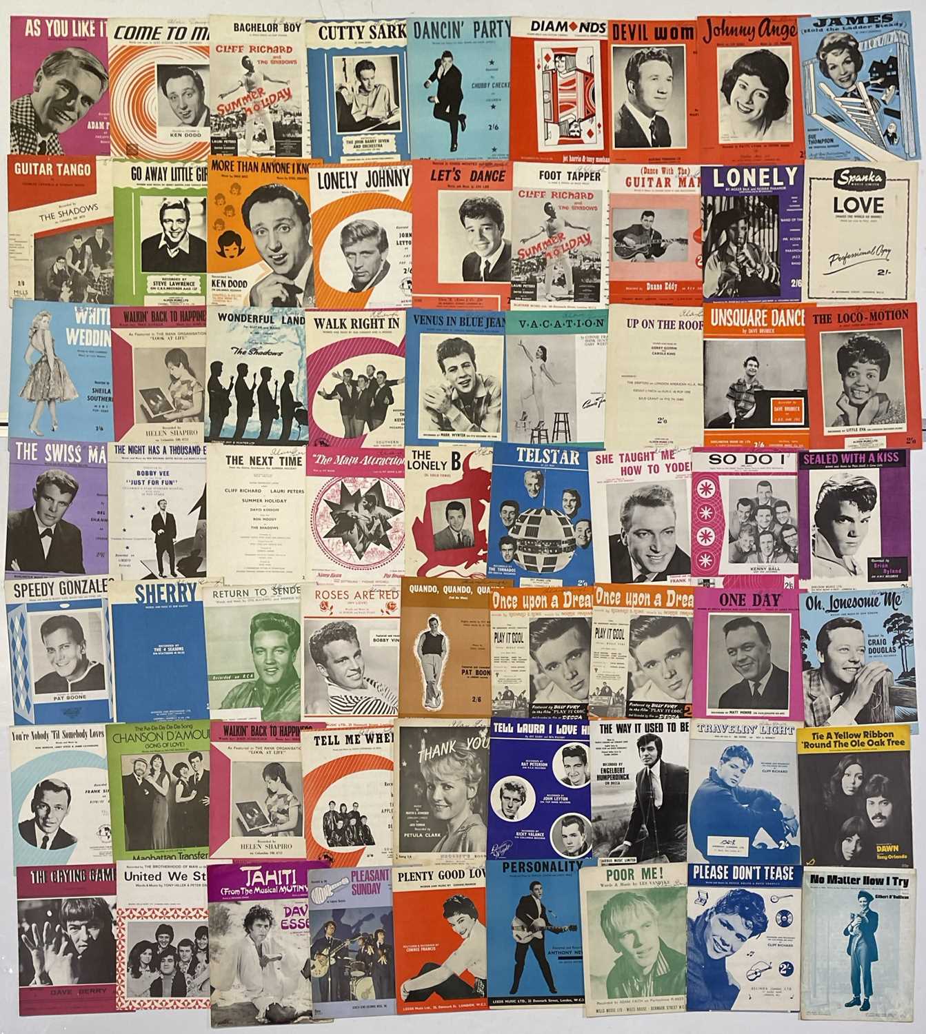 Lot 77 - POP / ROCK N ROLL ROCK SHEET MUSIC COLLECTION.