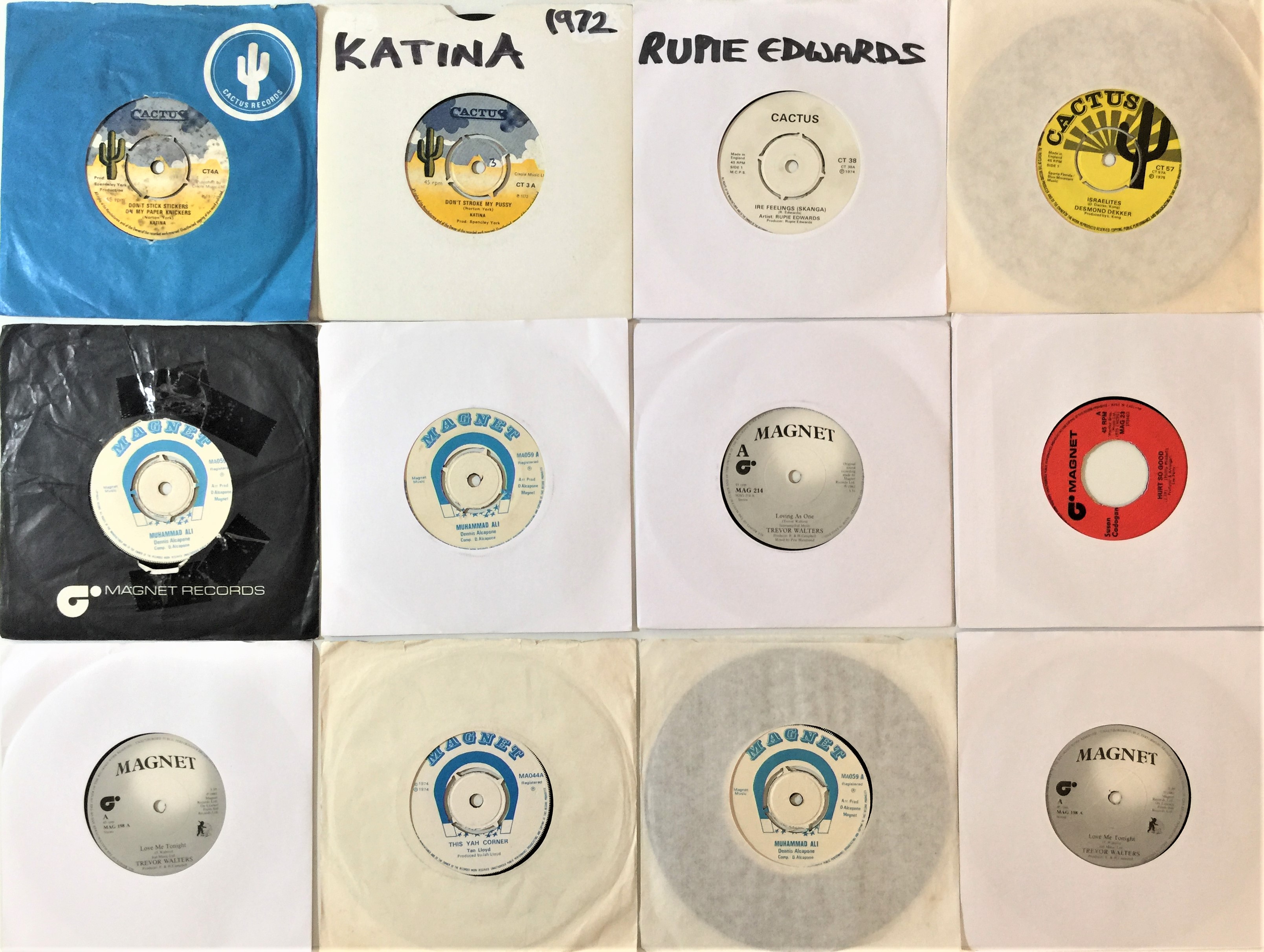 Lot 624 - REGGAE SINGLES ON MAGNET AND CACTUS LABELS.