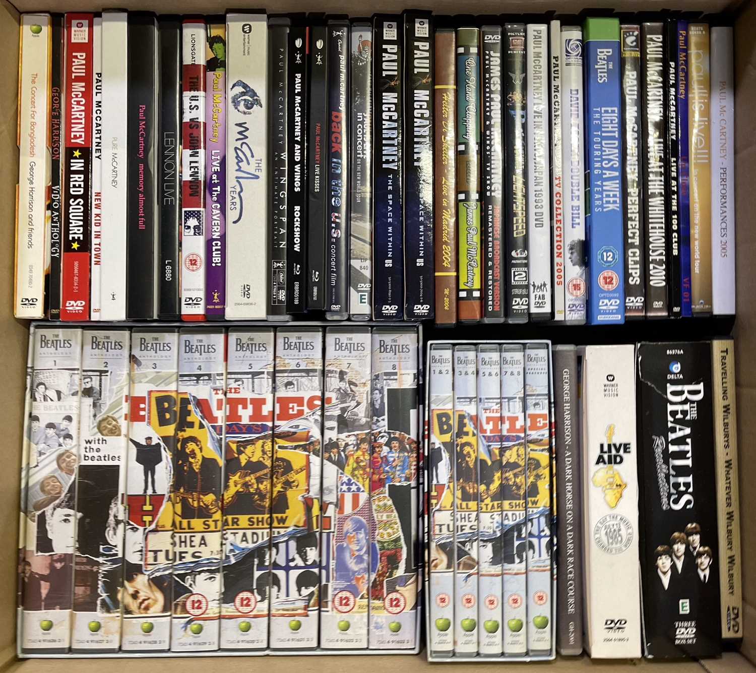 Lot 430 - THE BEATLES - VHS AND DVD COLLECTION.