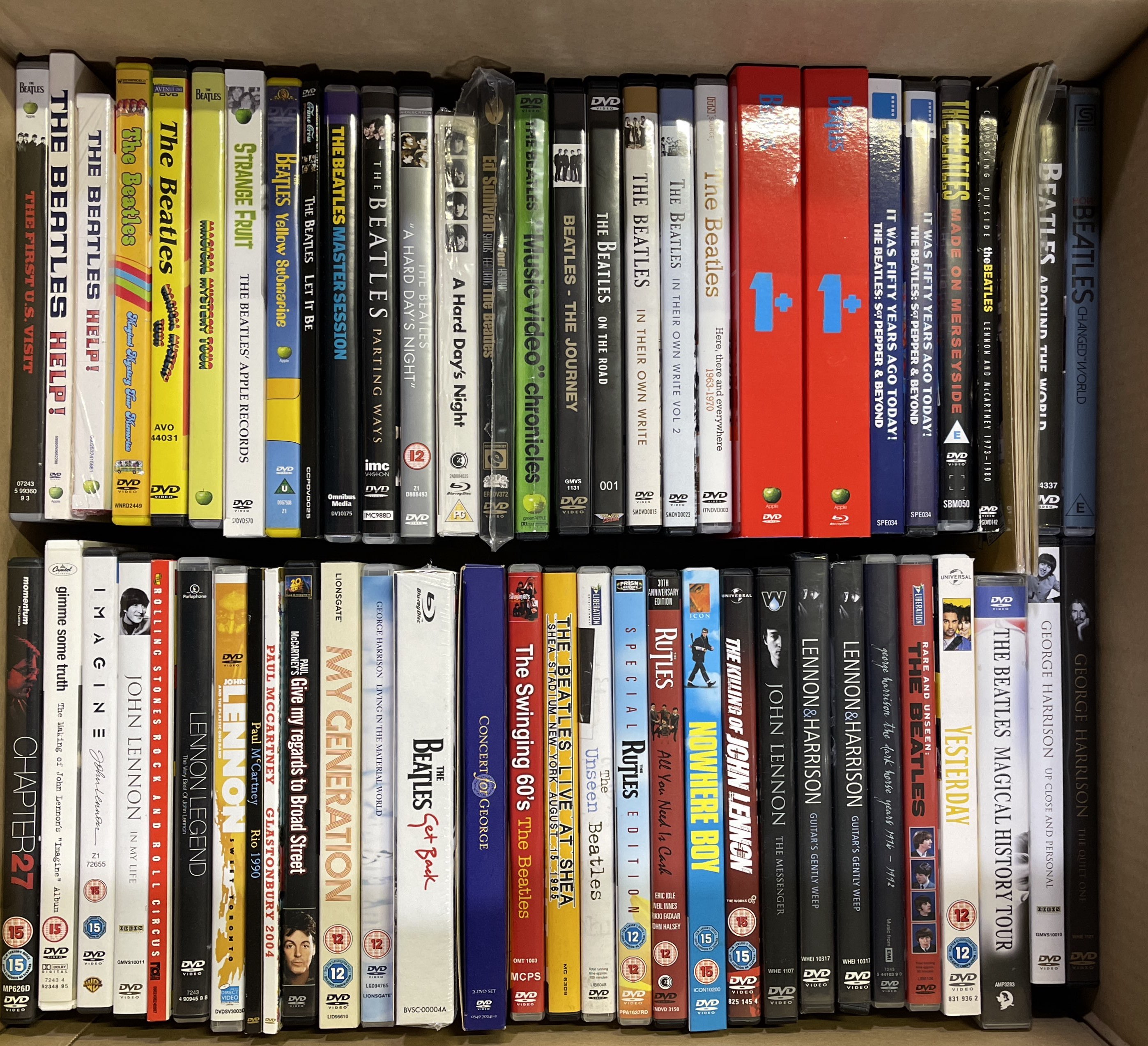 Lot 430 - THE BEATLES - VHS AND DVD COLLECTION.