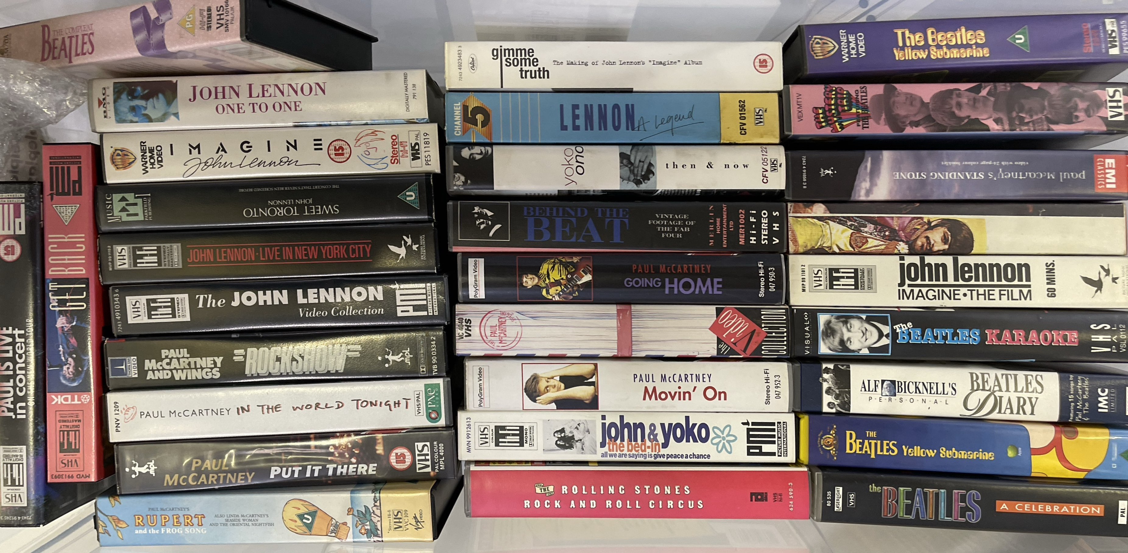Lot 430 - THE BEATLES - VHS AND DVD COLLECTION.