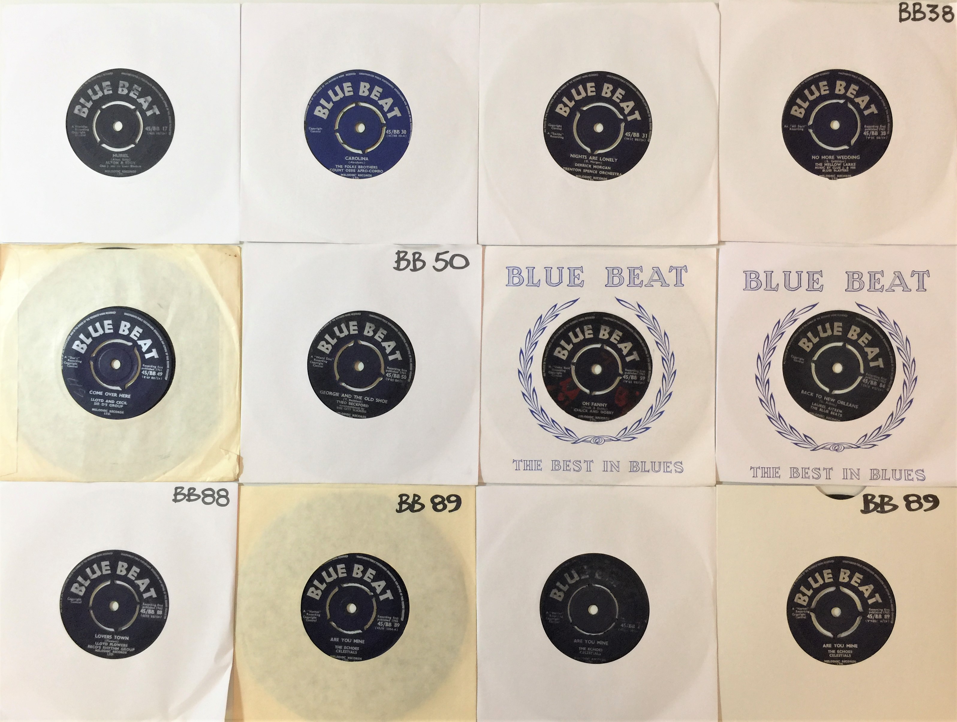 Lot 627 - BLUE BEAT 7" COLLECTION.